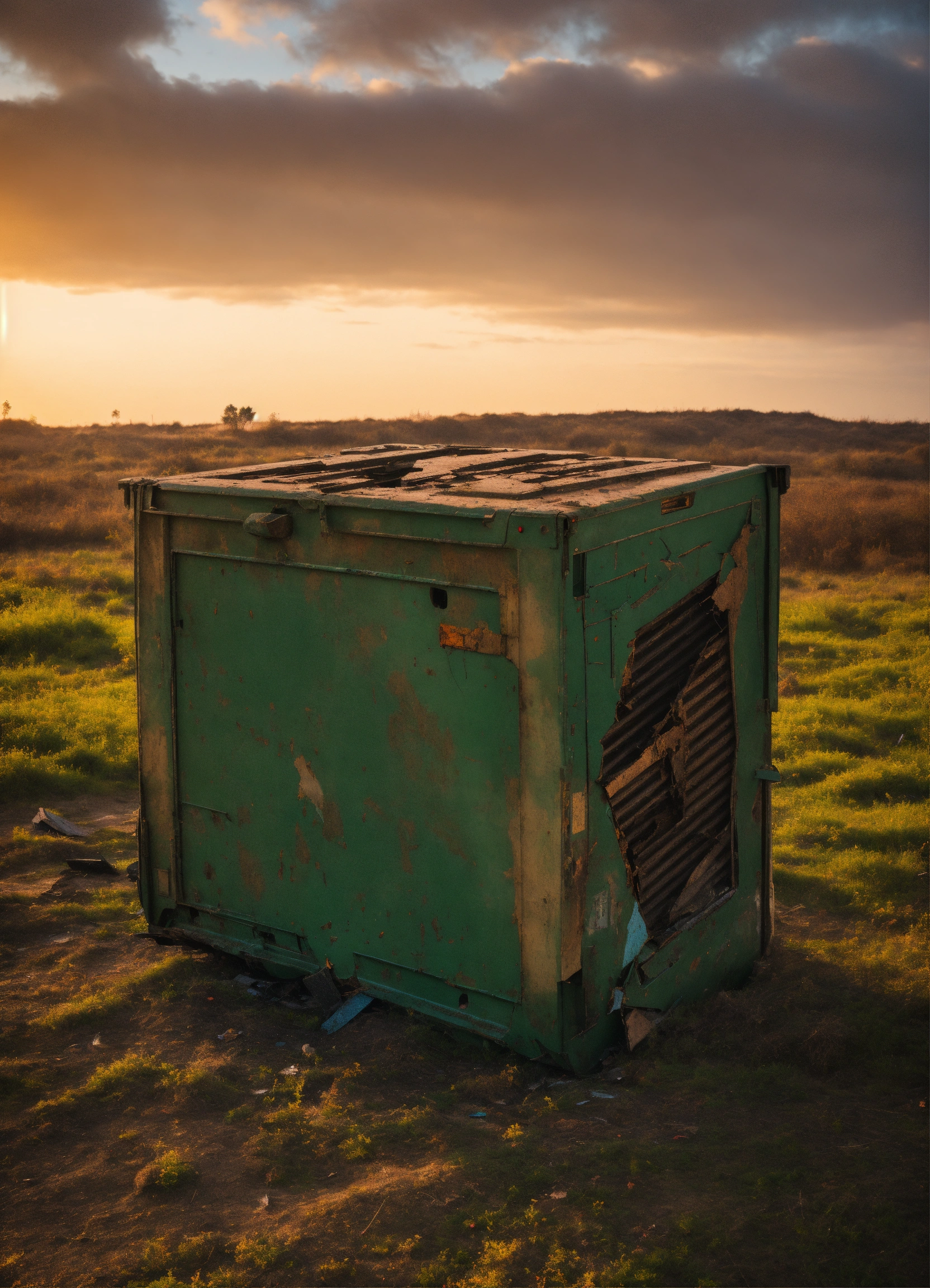 Lexica - A broken crashed transportation box