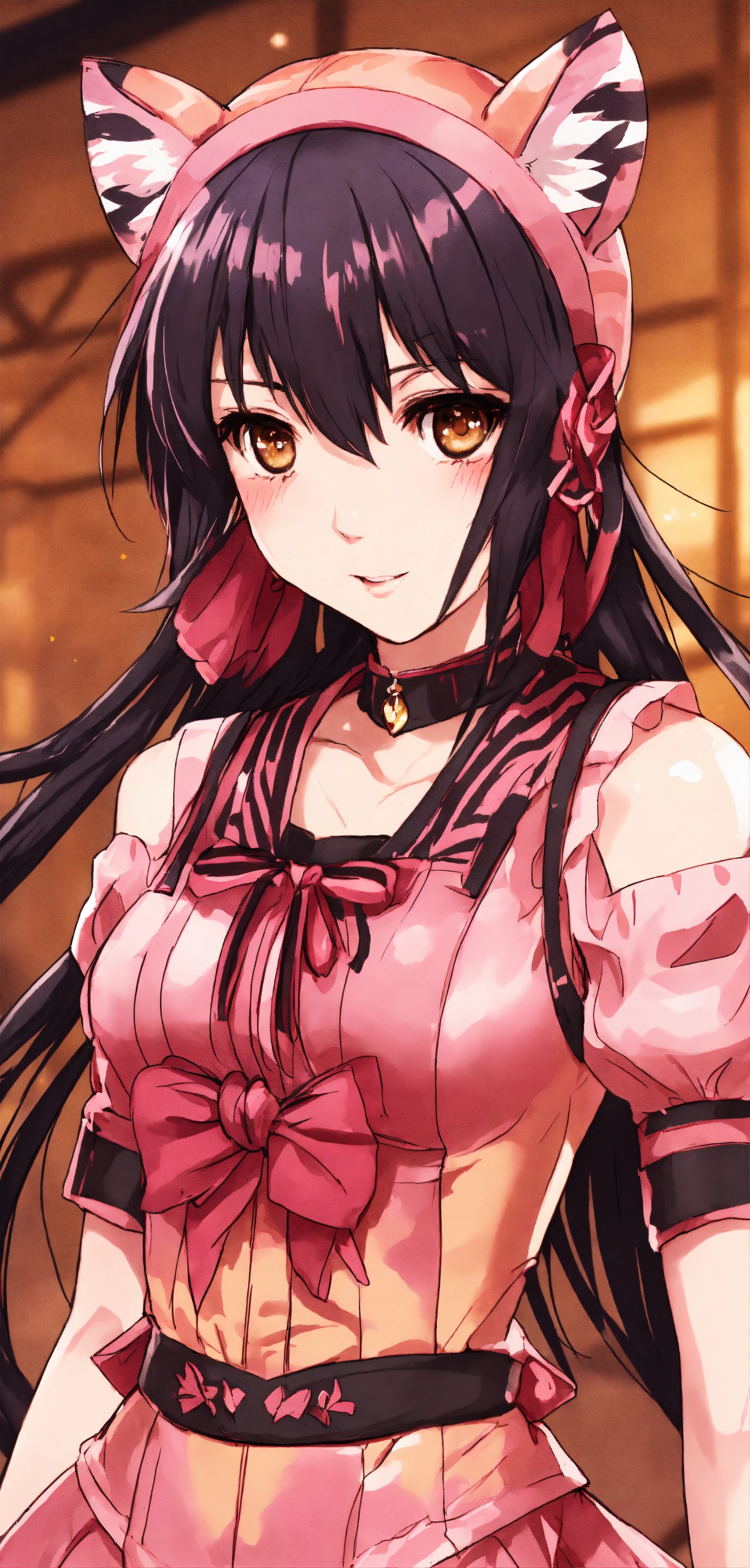 Lexica - Tiger Magical girl with black hair emo style and Brown eyes in ...