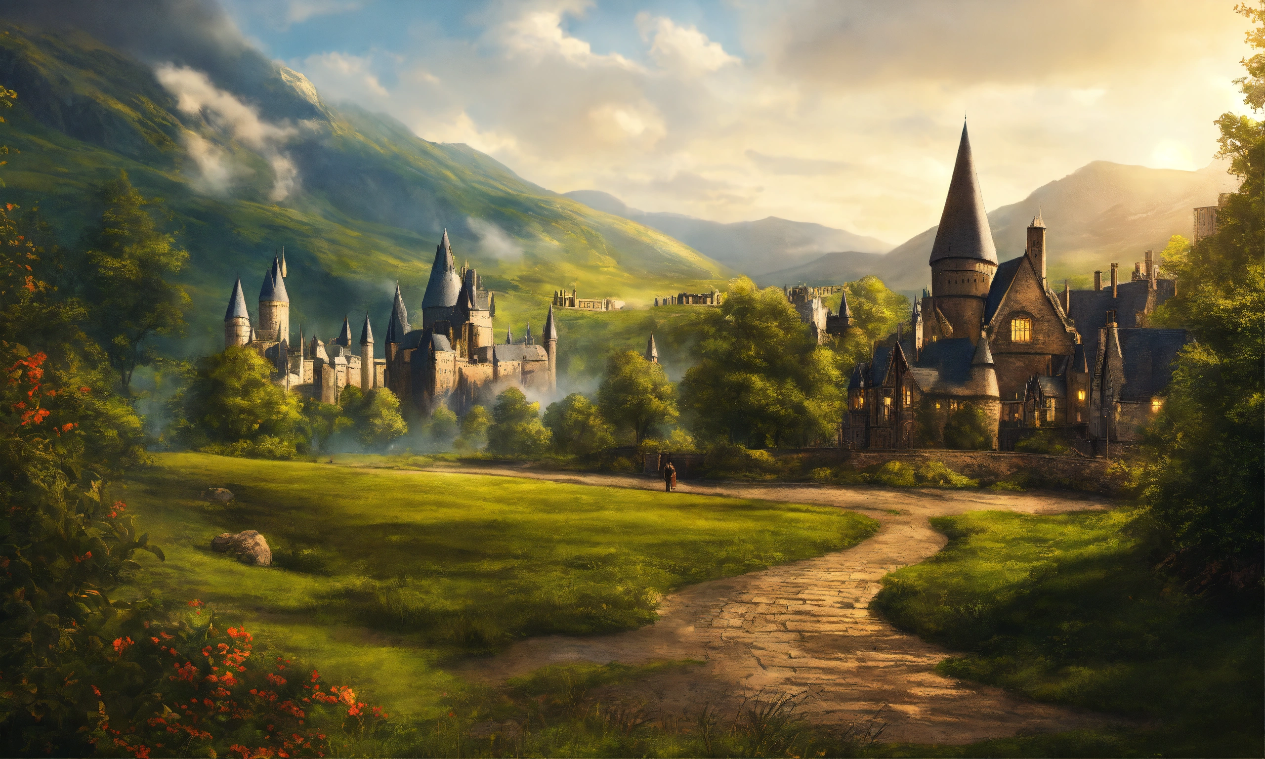 Lexica - Landscape background without building , Harry Potter universe