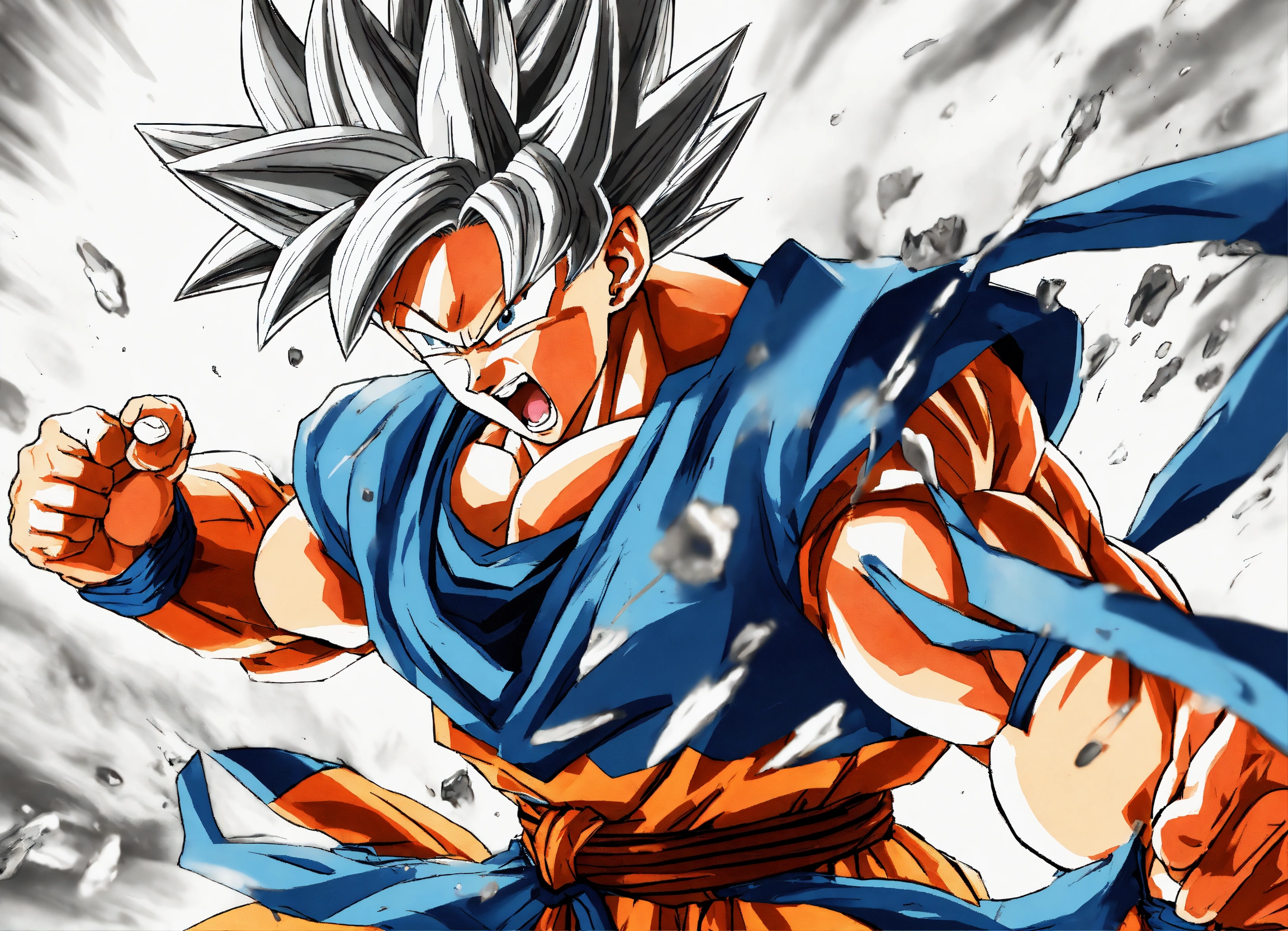 Lexica - Pencil render illustration of Dragon Ball Zof Super Saiyan 2 ...