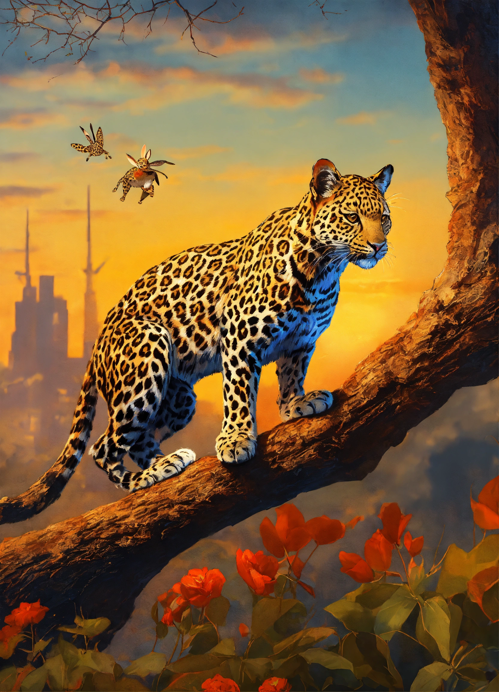 Lexica - Realistic, leopard hunting rabbits, leopard themed spiderman ...
