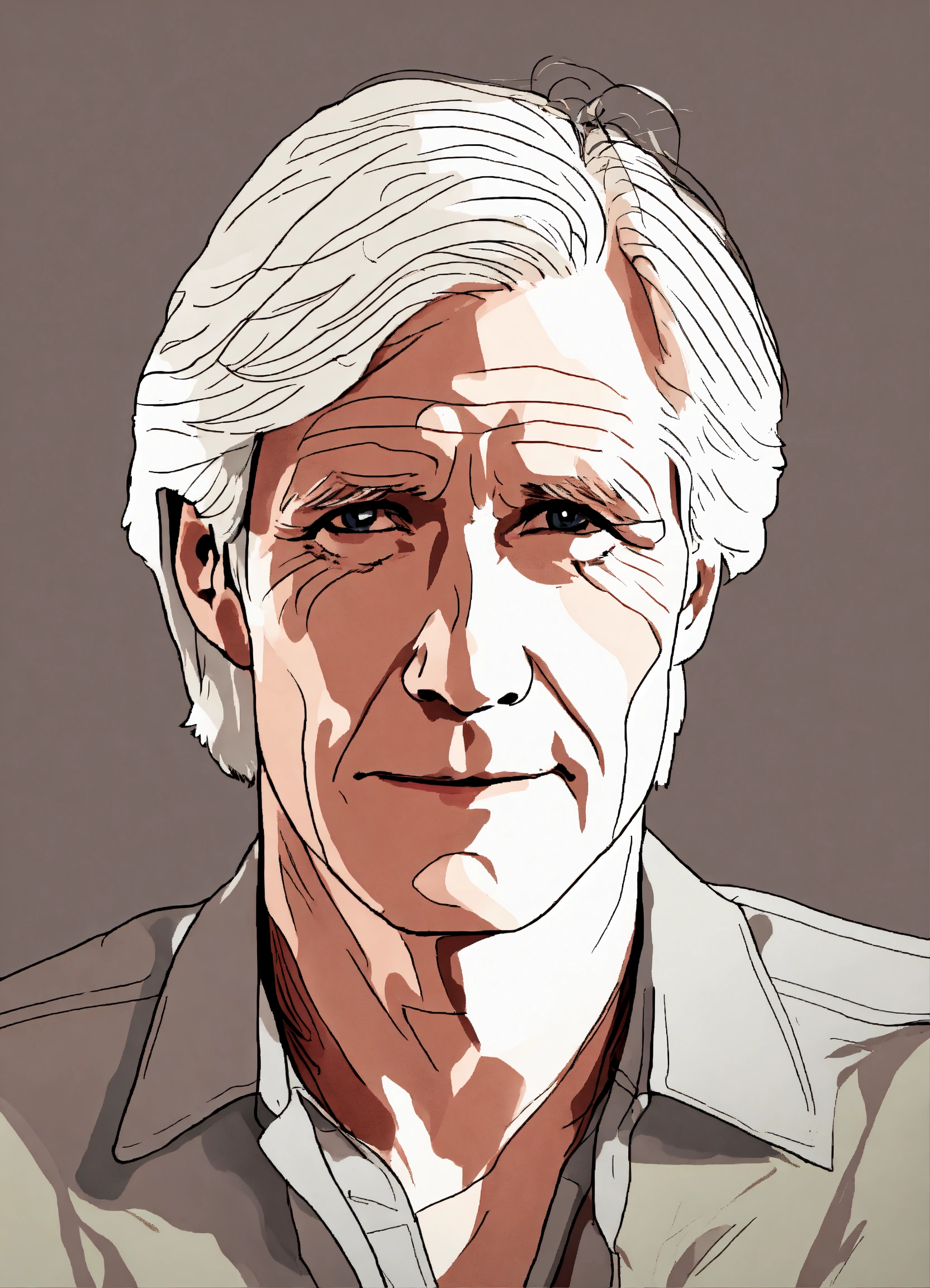 Lexica - Minimalist line drawing of Keith Morrison from Dateline