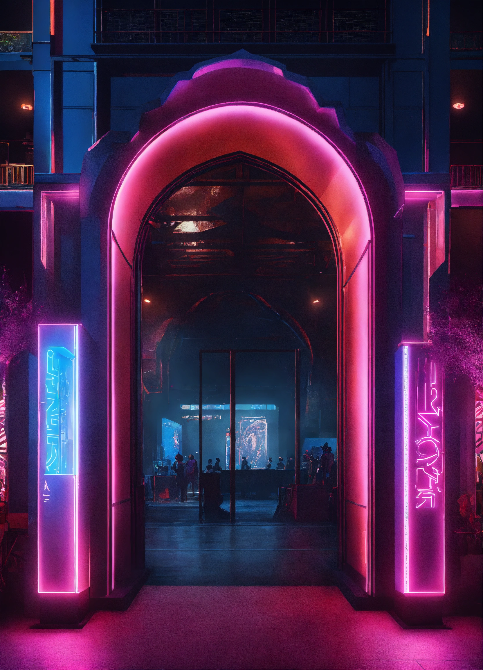 Lexica - Generate an image of the entrance of the esports venue with a ...