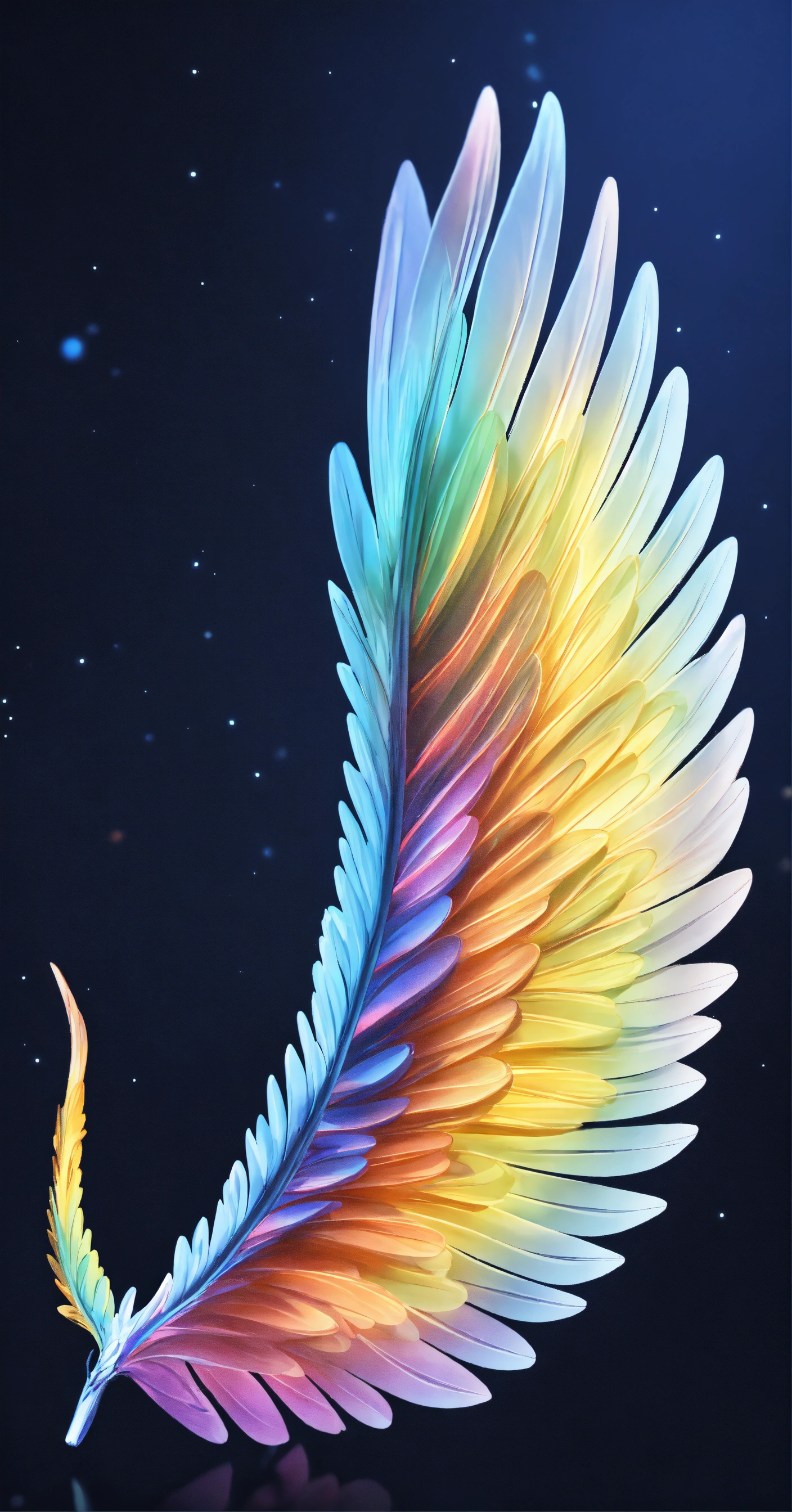 Lexica - Beautiful and perfect small angel wings in soft rainbow colors ...