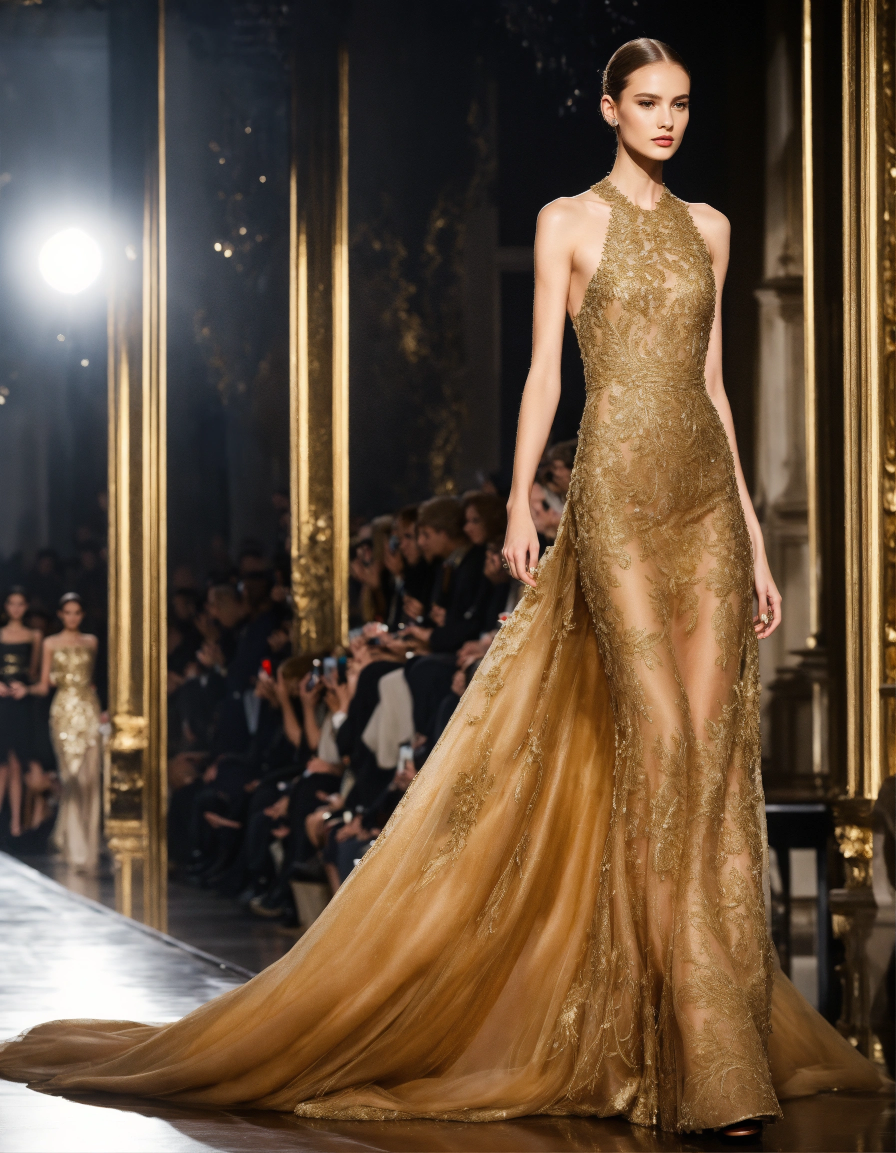 Lexica - What would the perfect earth themed dress look like. Beaded ...