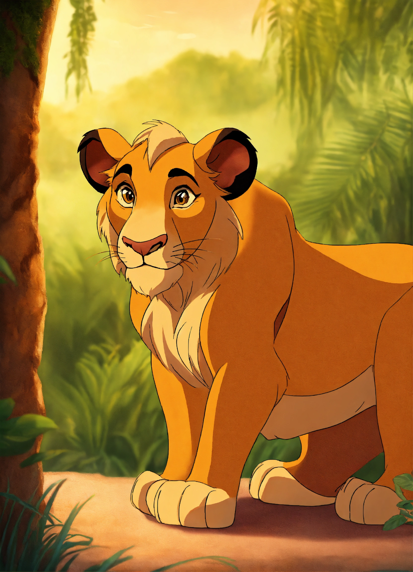 Lexica - Disney's beloved character Simba savanna