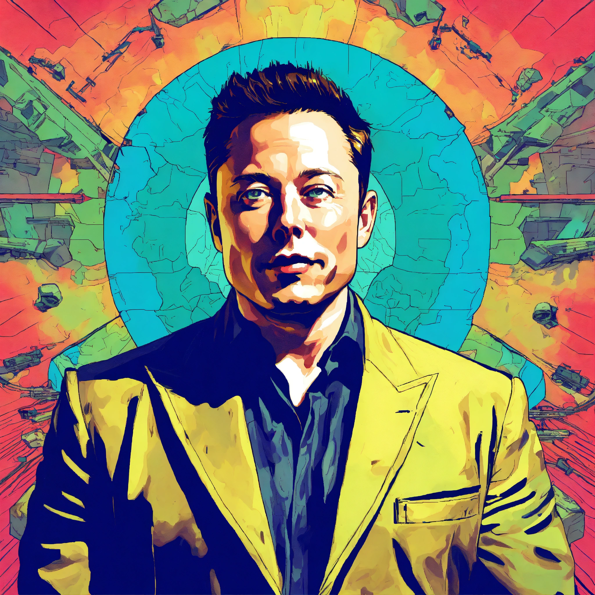 Lexica - Elon Musk, Retro comic style artwork, comic book cover ...