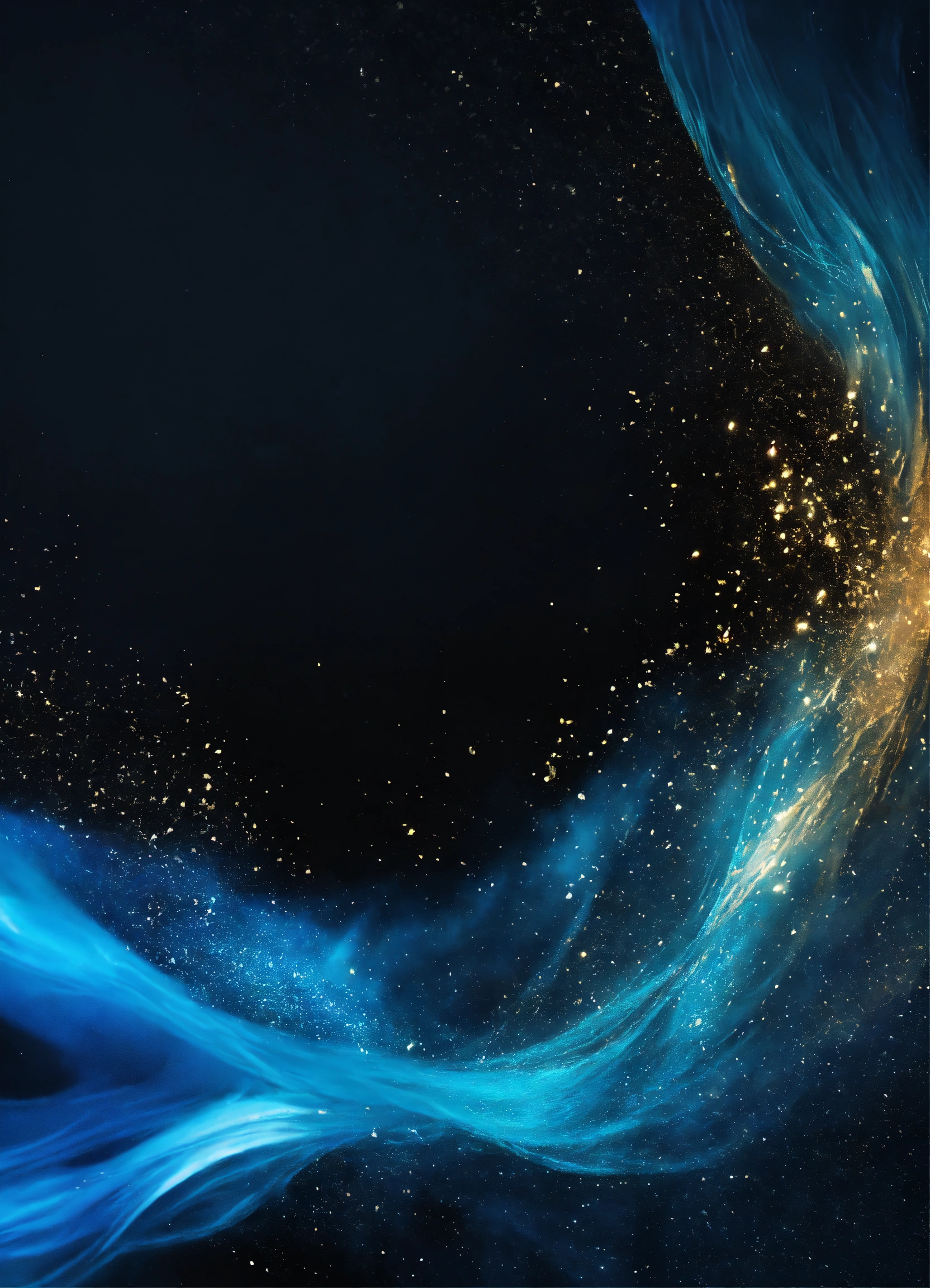 Lexica - Glitter mist. Paint water splash. Magic spell. Blue silver ...