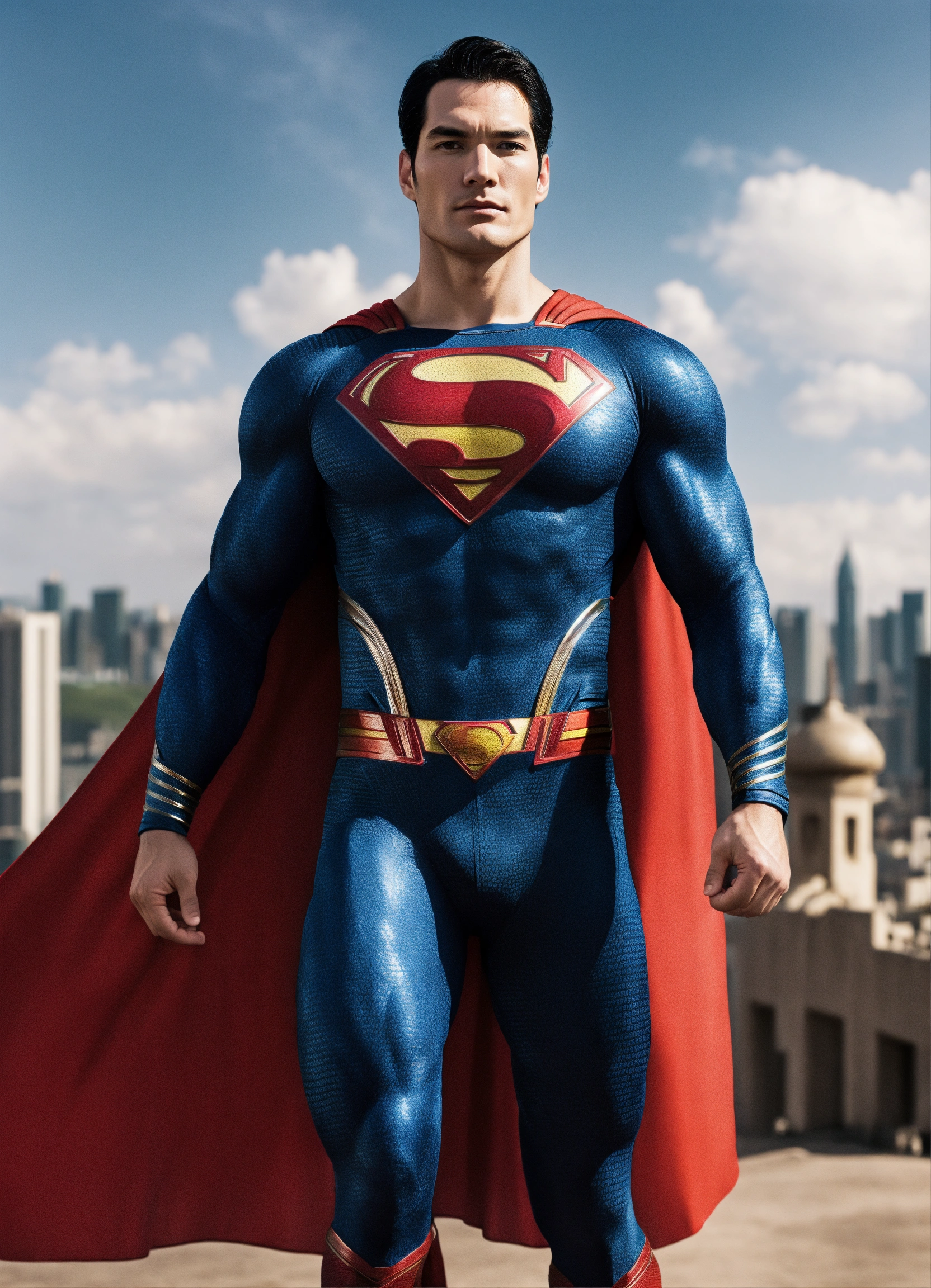 Lexica - Superman wears a uniform that inspired by chinese flag