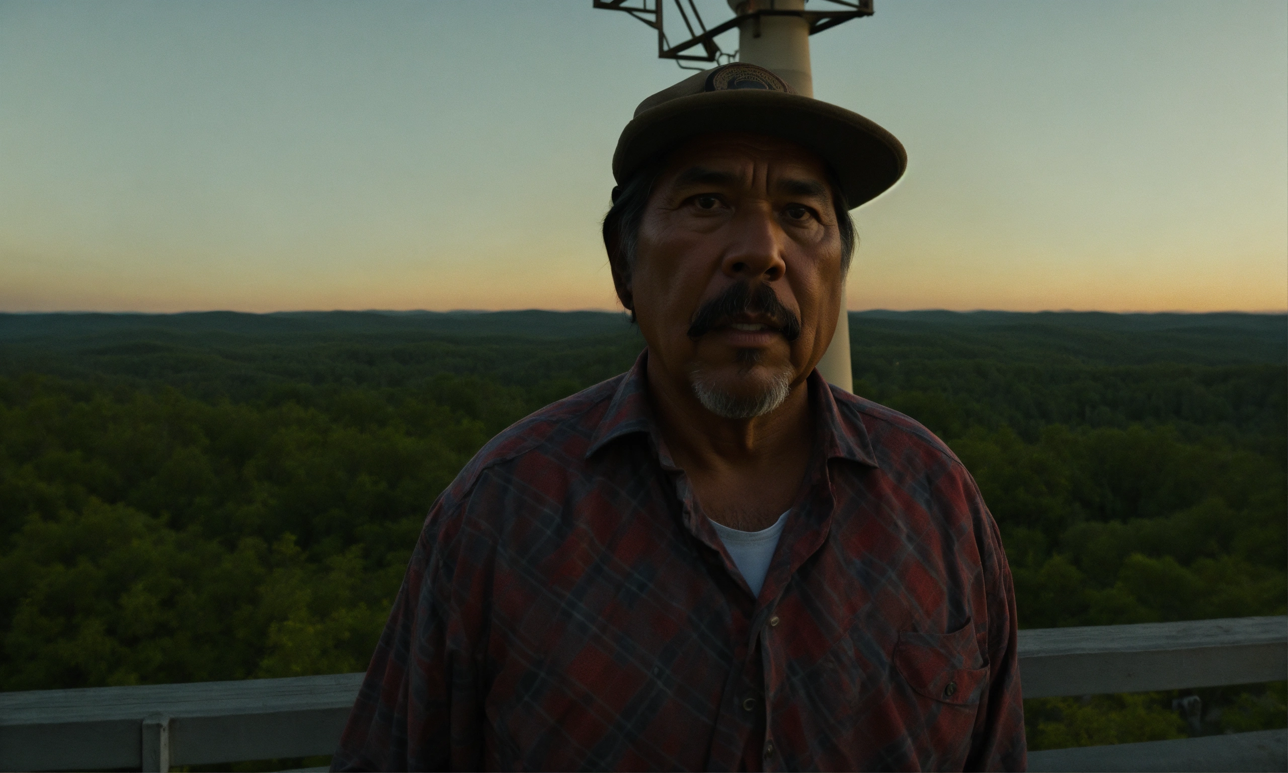 Lexica - Scared unique expressive middle-aged fire tower lookout man ...