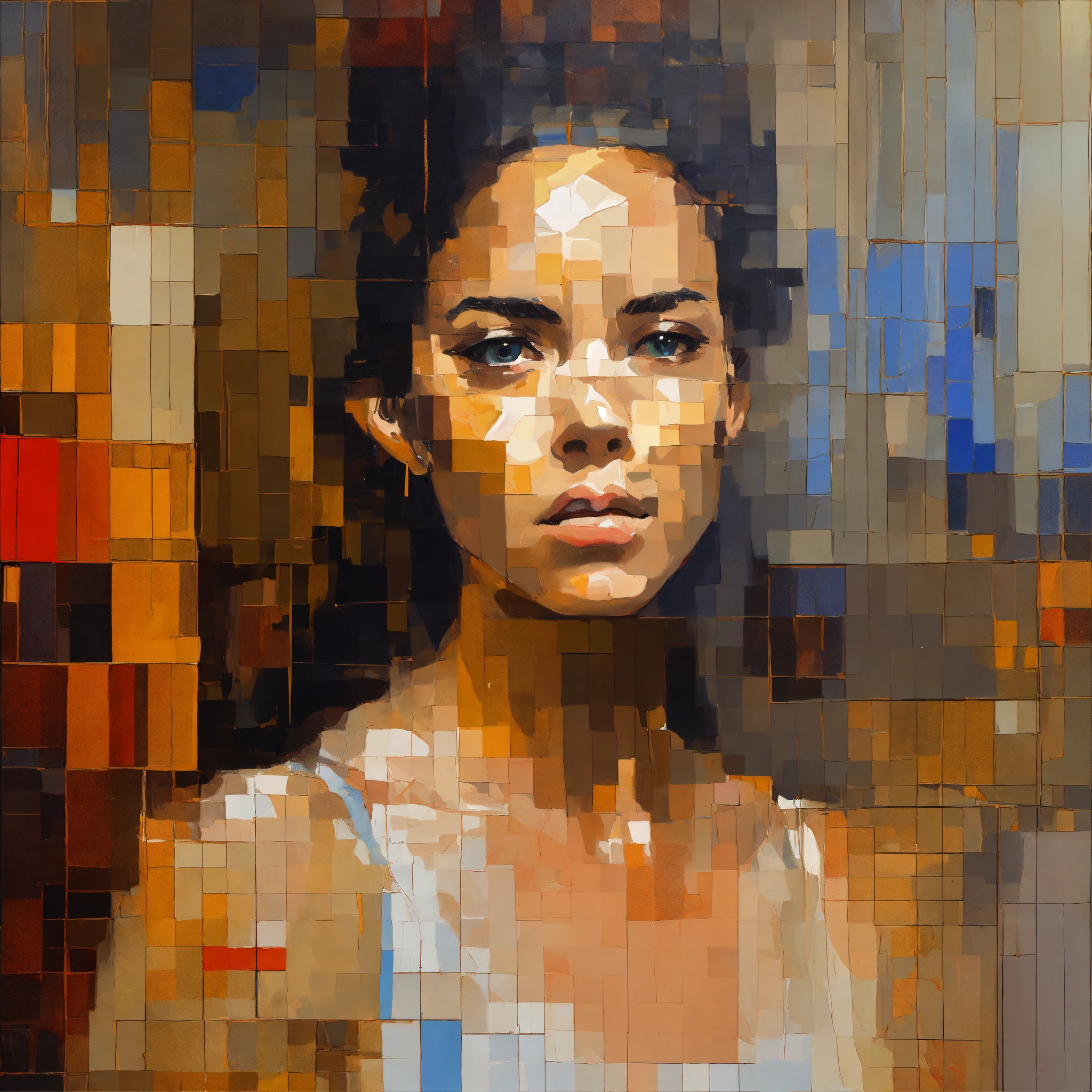 Lexica - Naomi, oil painting, transparent, in style, generative art ...