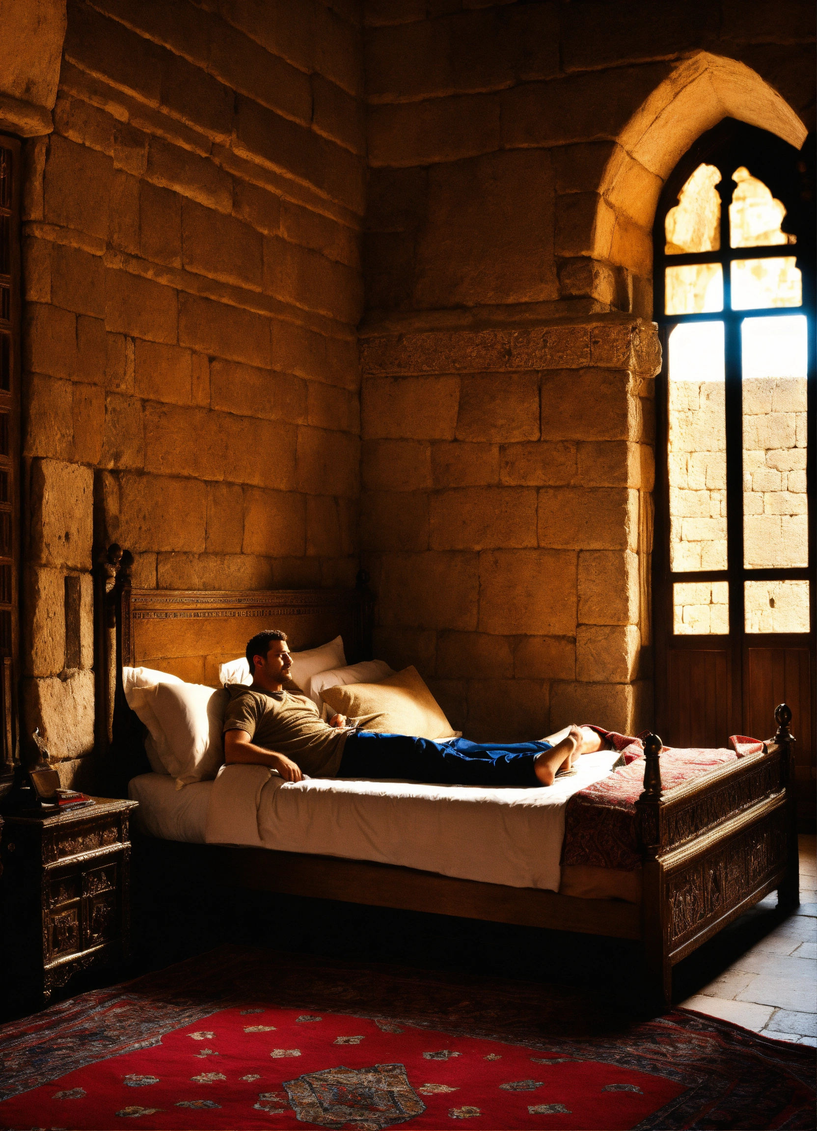 Lexica - David wake up from his bed at the palace Jerusalem