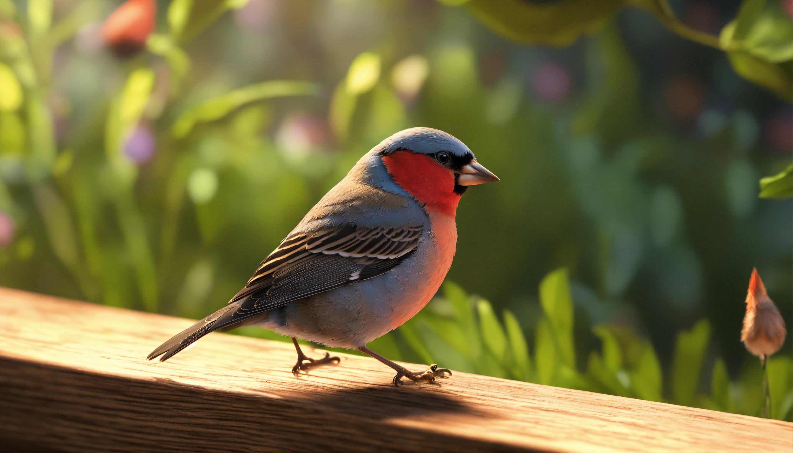 Lexica - ""Generate a scene where a tiny finch suggests an equal ...