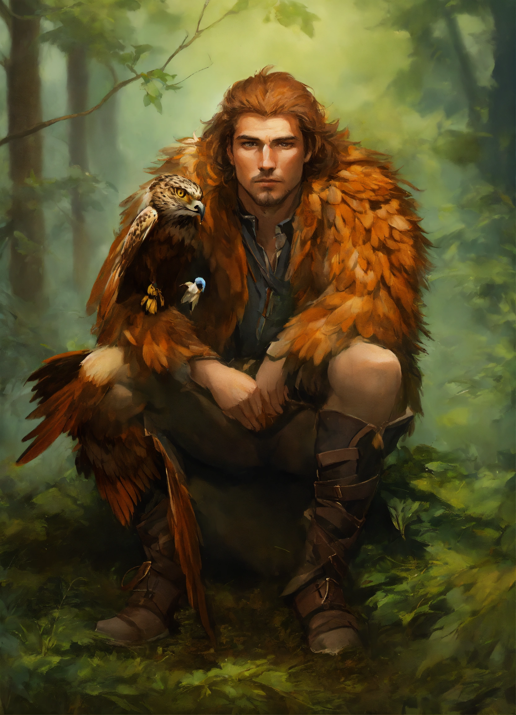 Lexica - Hybrid from man and animal, from the forest, human facial ...