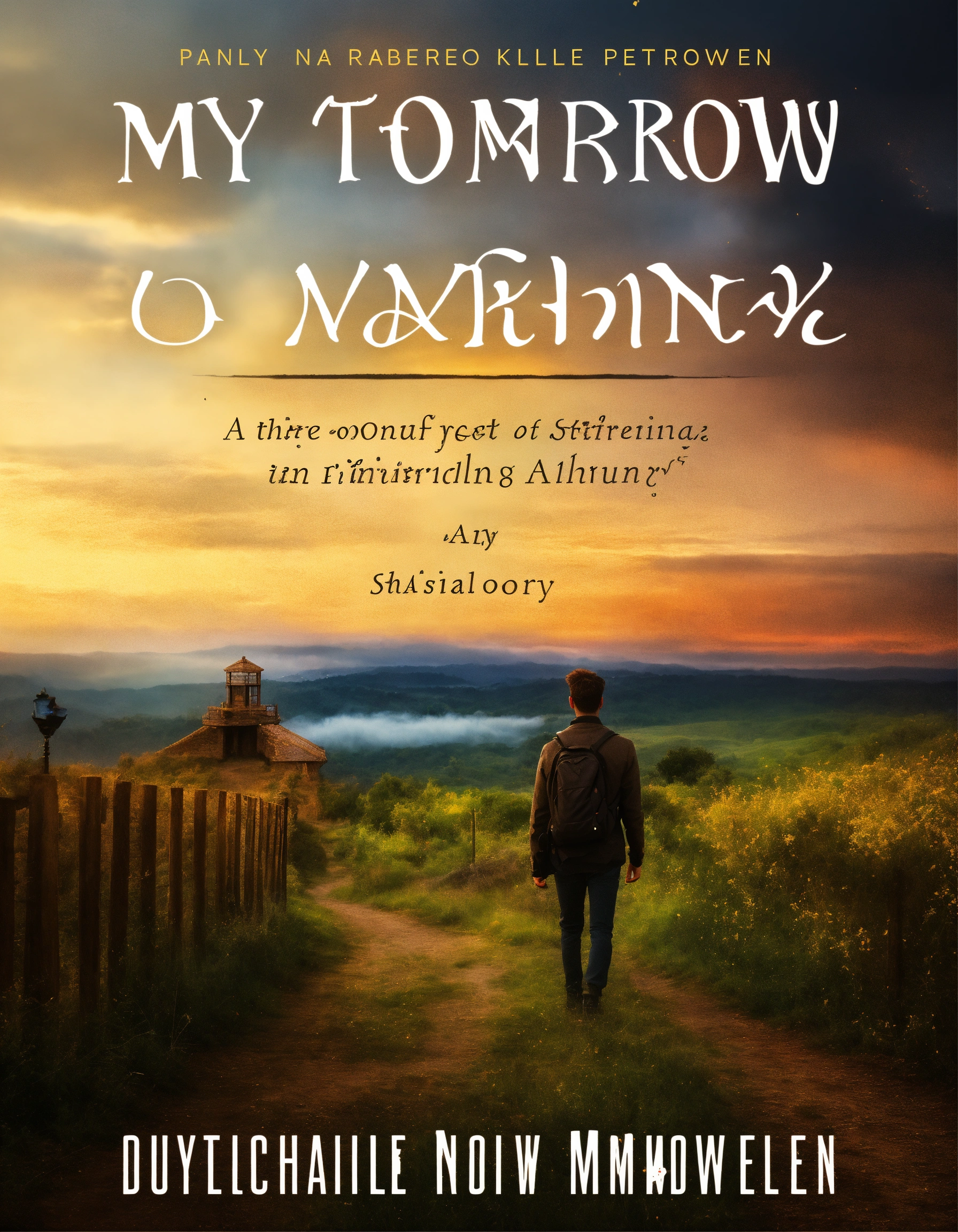 Lexica - Create a captivating memoir book cover with the title My Tomorrow