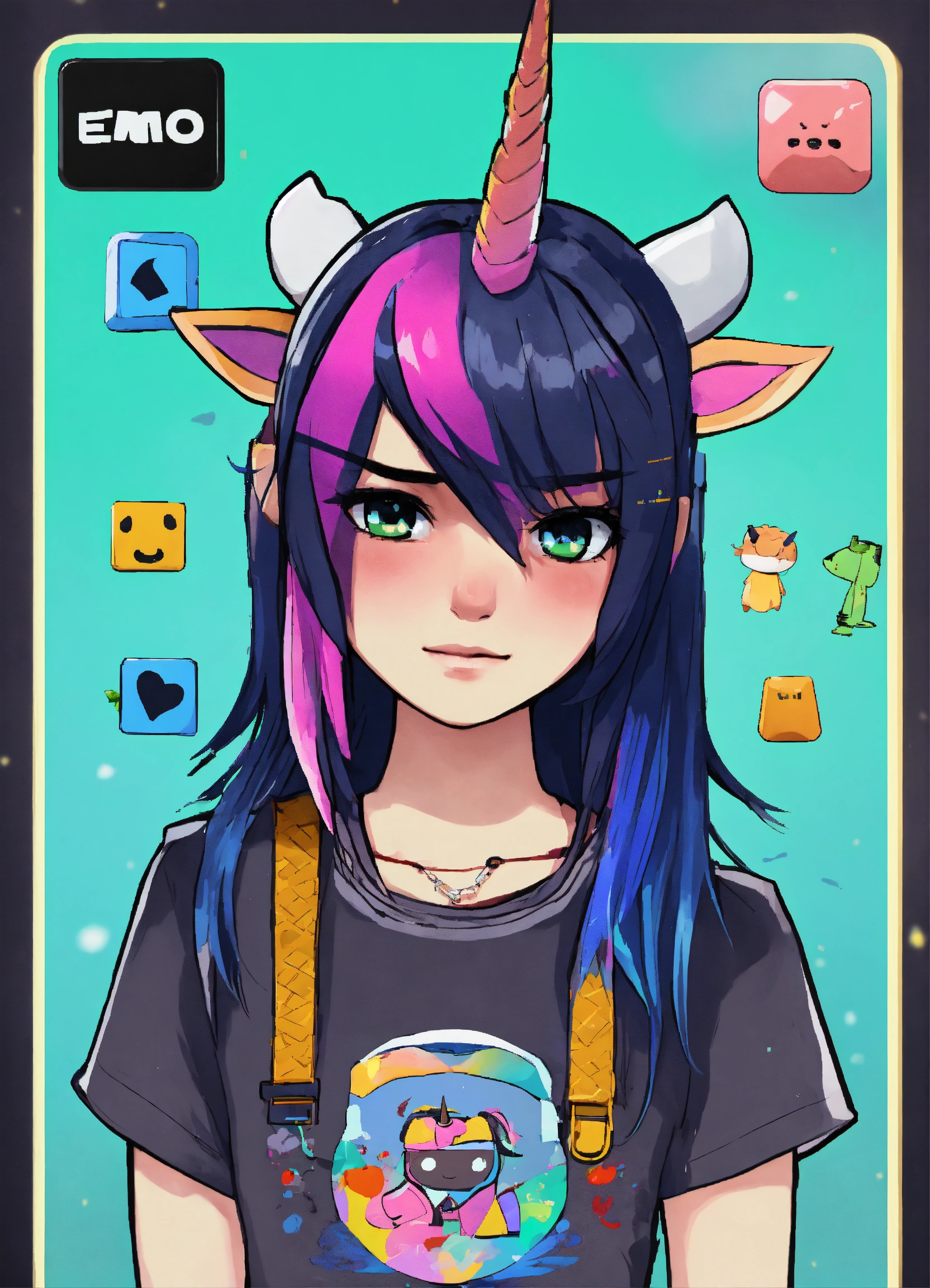 Lexica - Emo rock, emo, squarehead, emo unicorn, viking, graphics, 2d ...