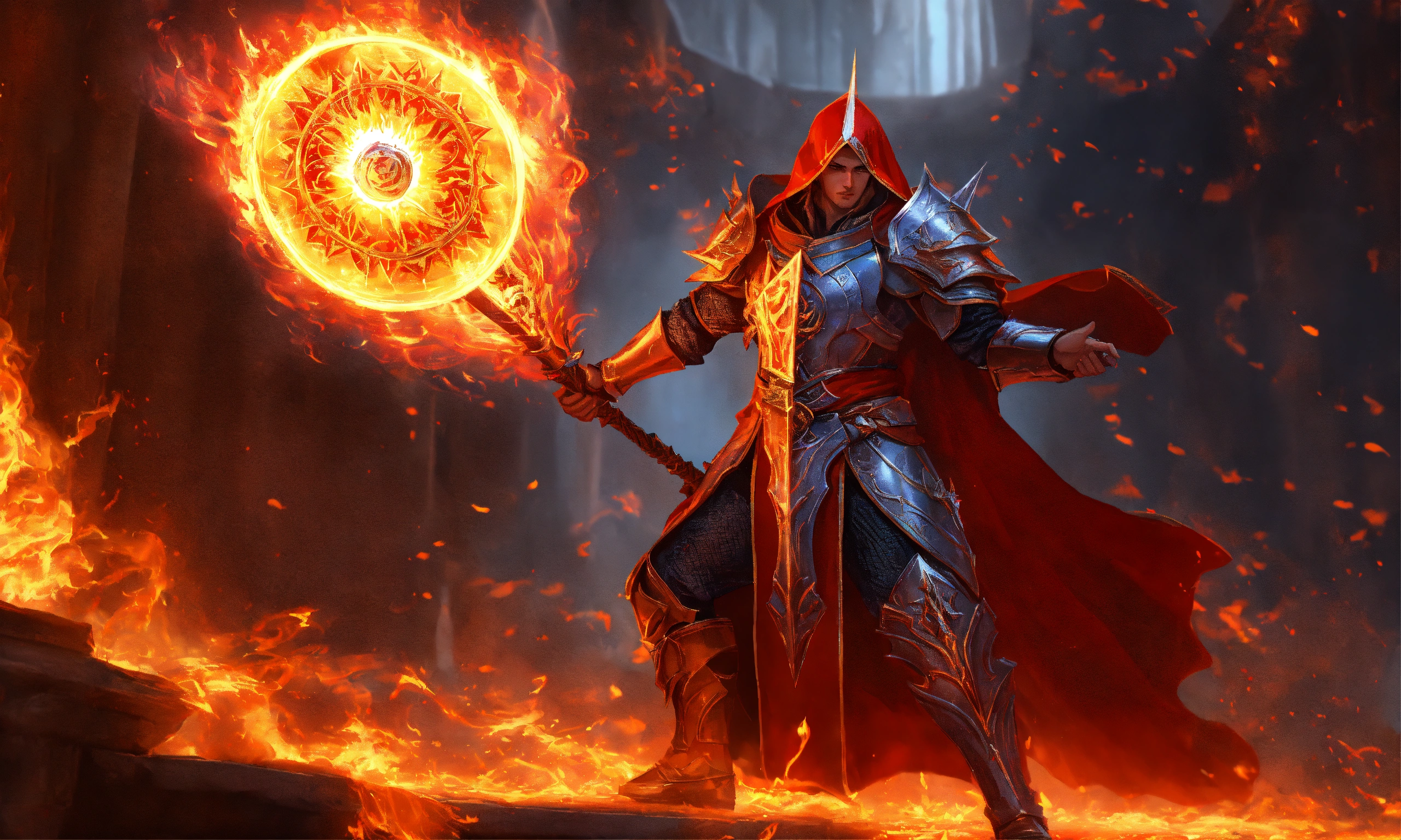 Lexica - Fire shield, shield made of flames, magical shield, magical ...