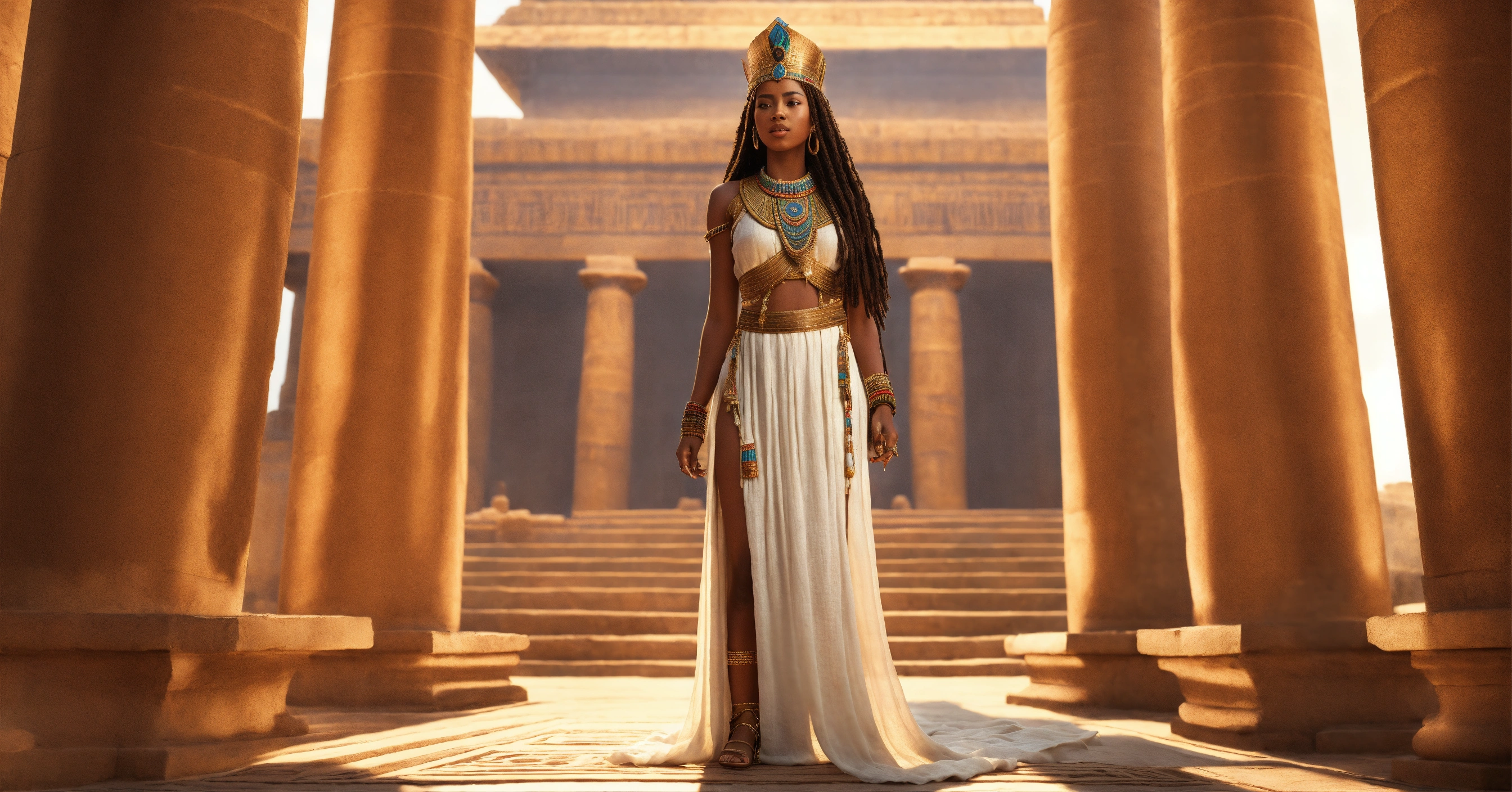 Lexica - Illustrate a view of young Queen Tiye as an Ethiopian Queen ...