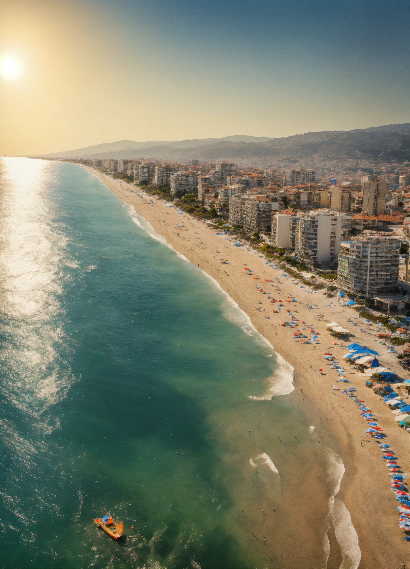Lexica - Beach, izmir, sun, sea, sand, sunny, bright; realistic, 8k ...