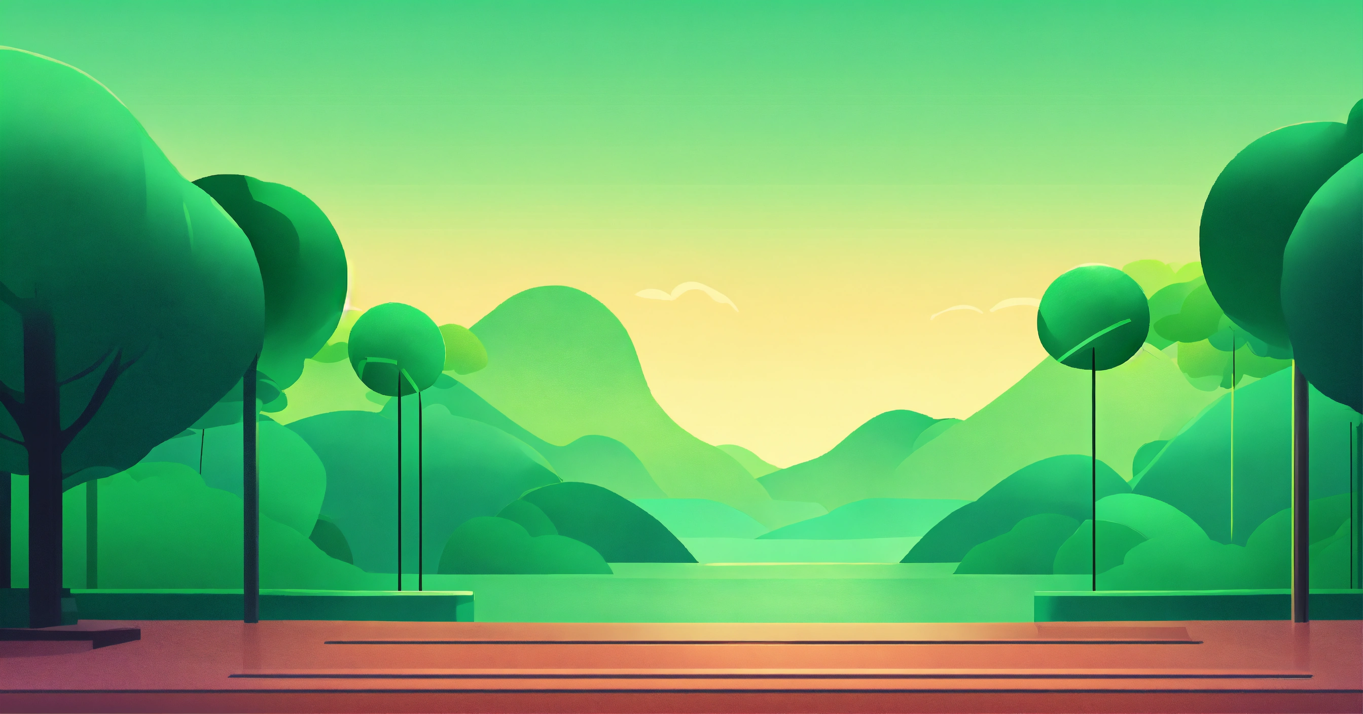 Lexica - Email. no text. no people. simple flat gradient illustration. jade
