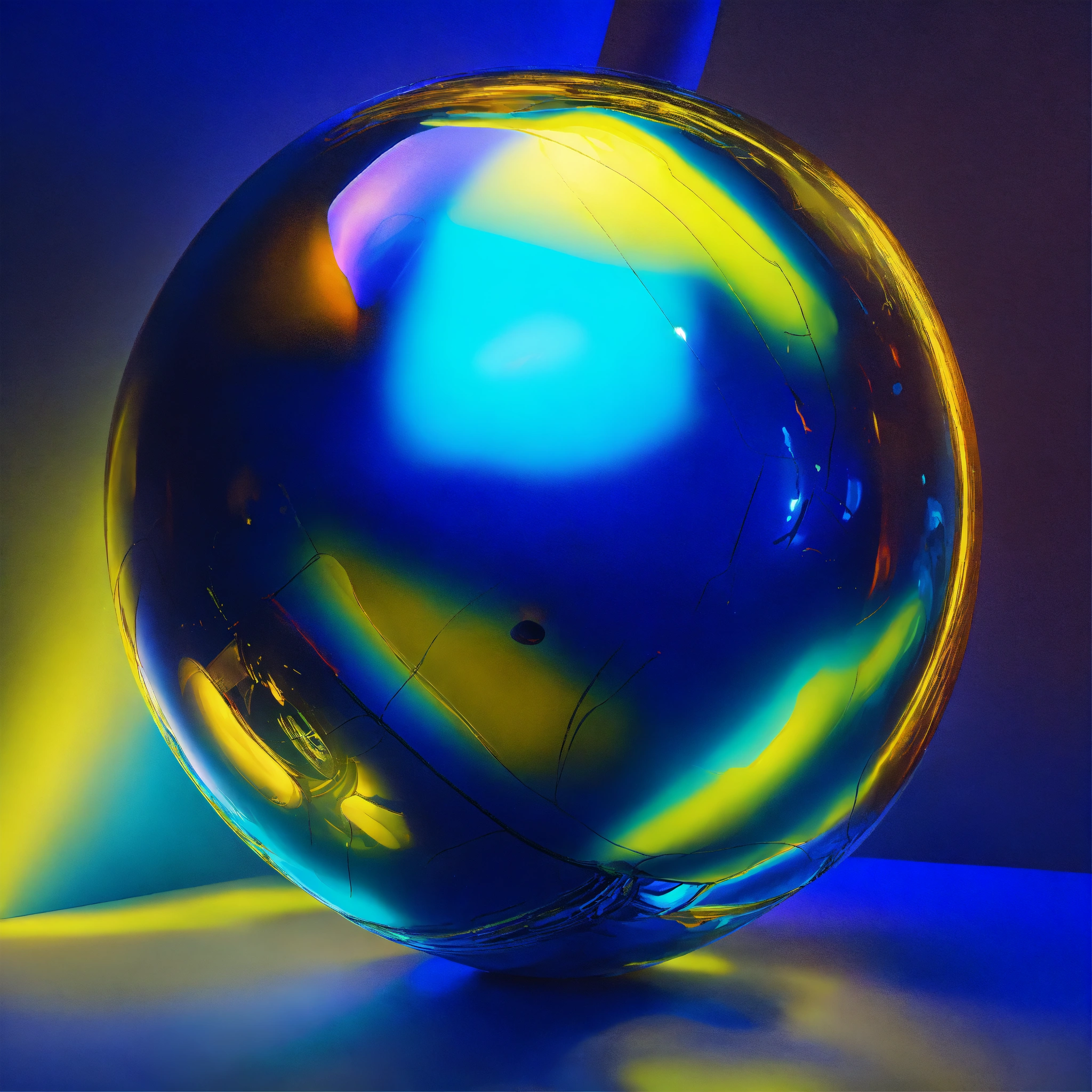 Lexica - Metallic and reflective surface, vivid tones of blue and ...