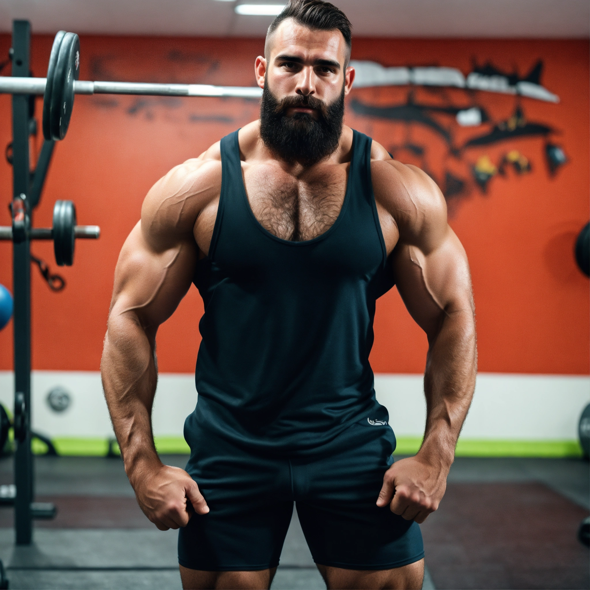 Lexica - 30-year-old hairy Spanish man with big muscles, big ...
