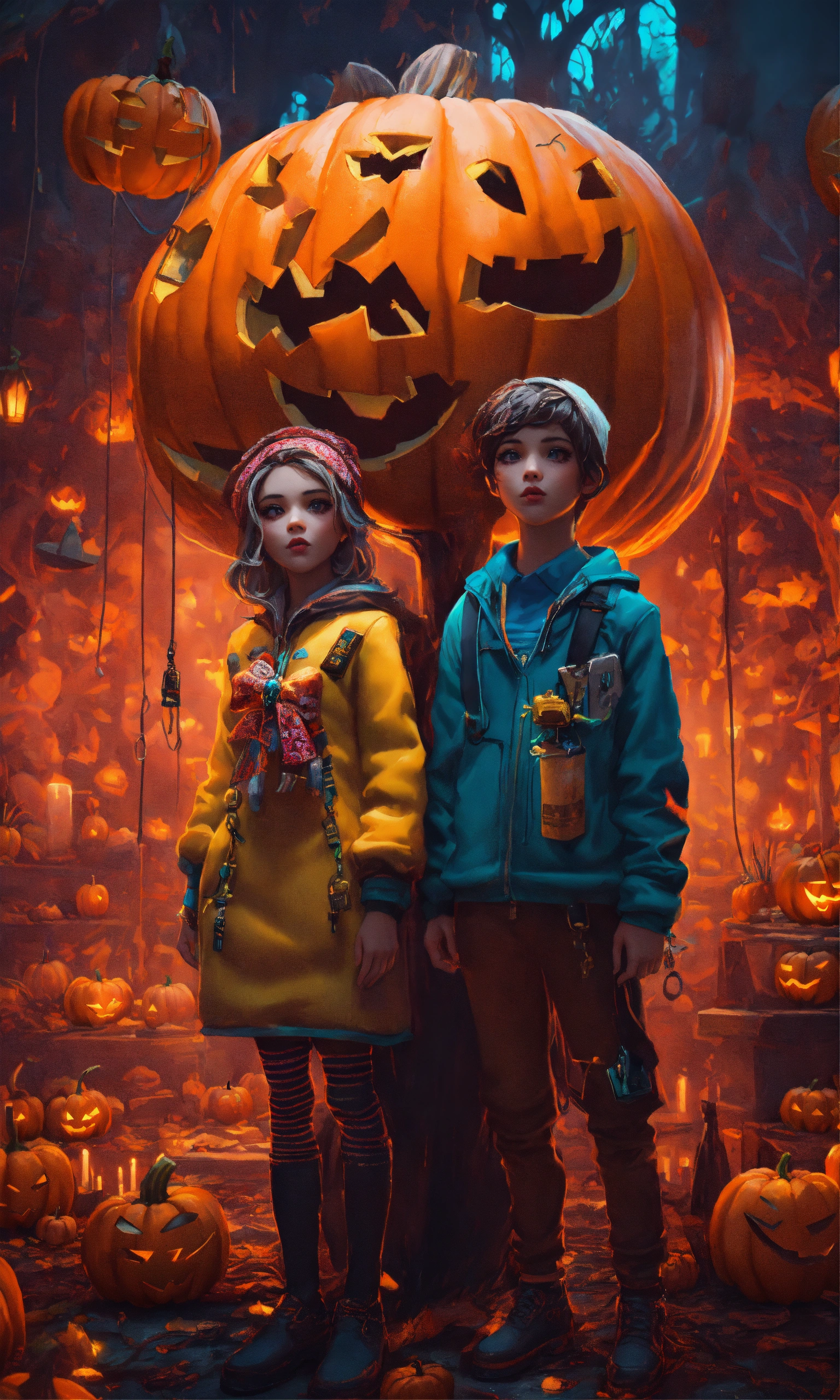 Lexica - Unsplash art, a quirky portrait of a cute girl and boy couples ...