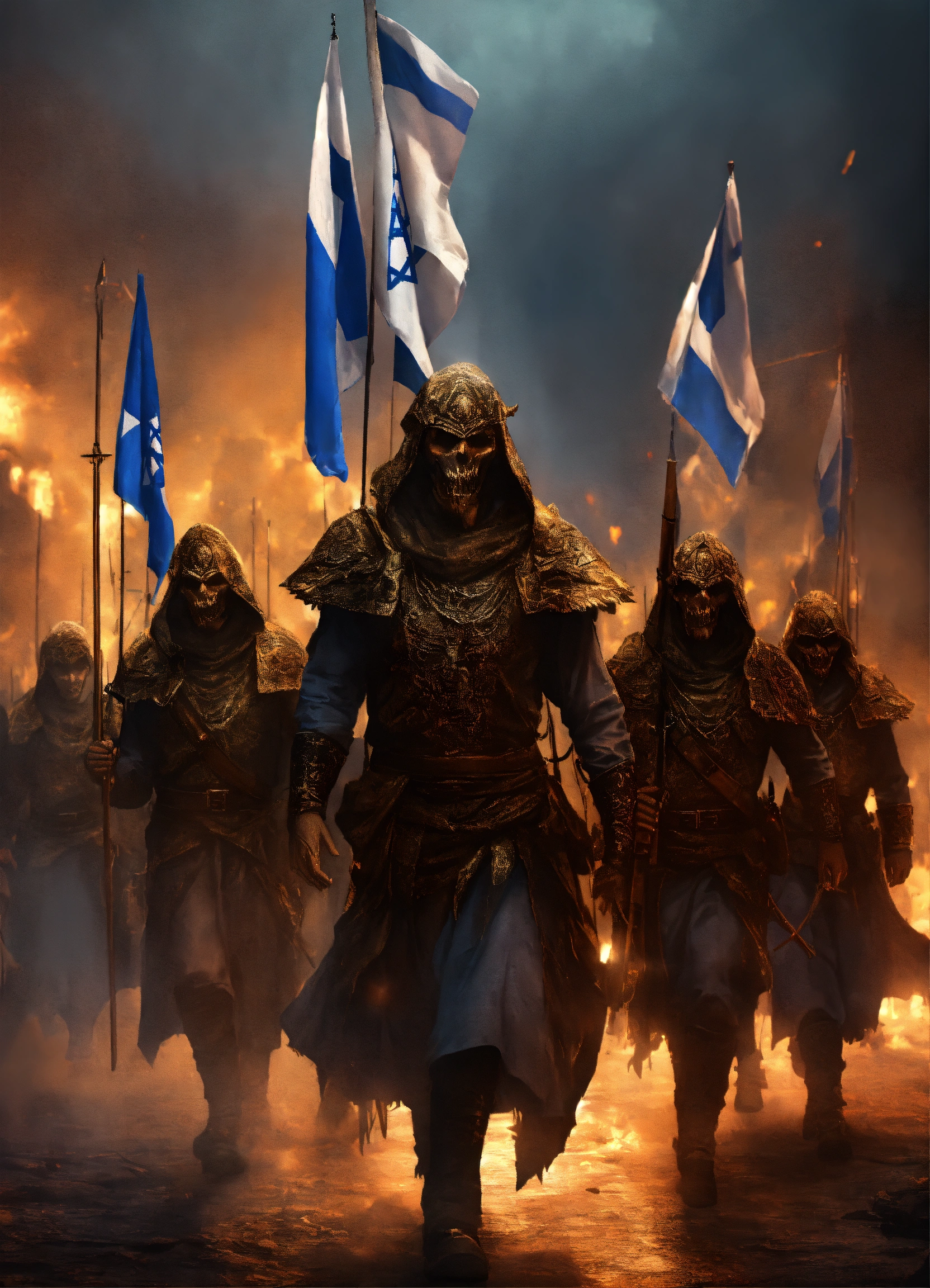 Lexica - Evil demonic Israel demon army carrying Israeli flags ...