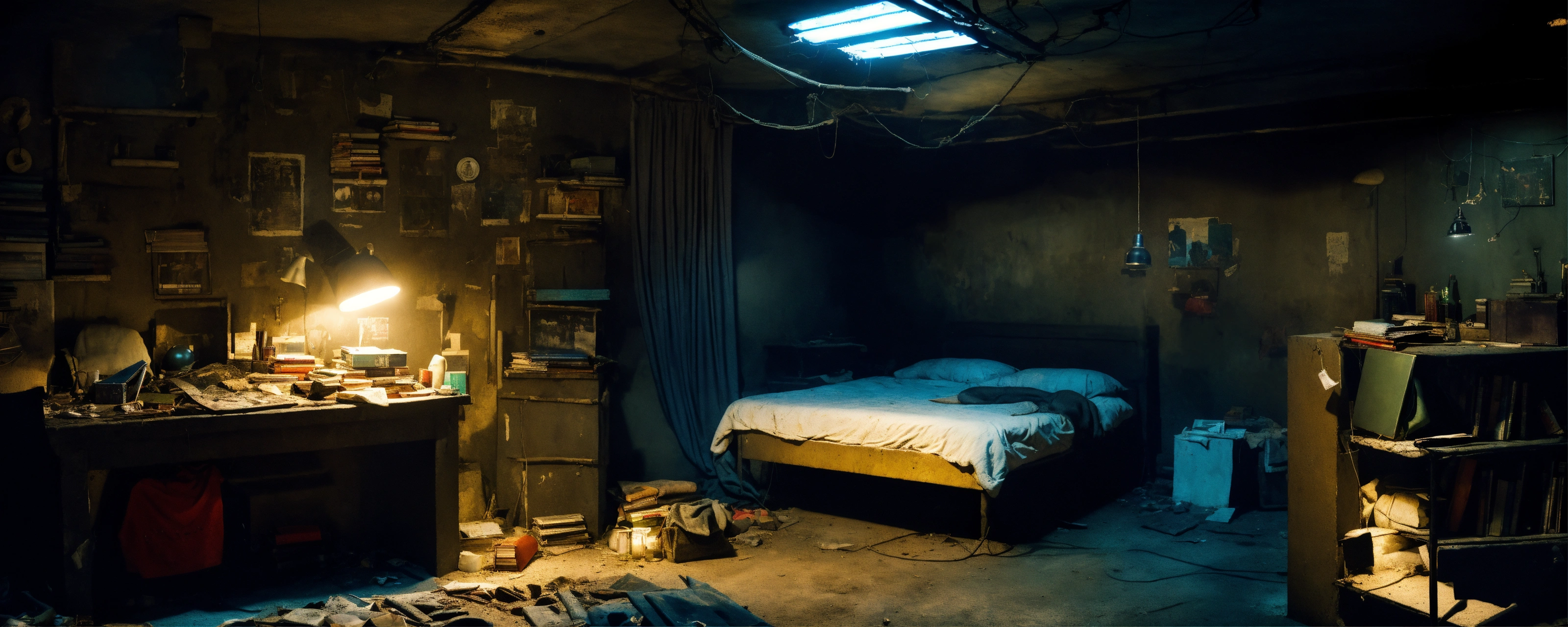 Lexica - An ultrarealistic dark photograph of a post-apocalyptic dark ...