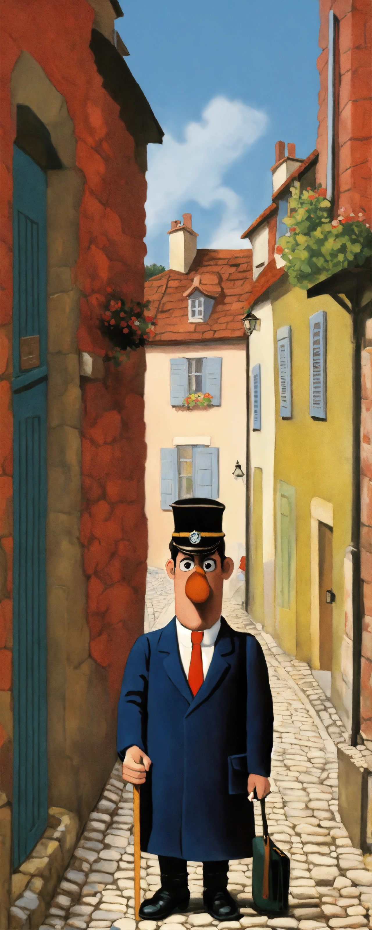 Lexica - Fine illustration of the comedy cartoonish character "postman ...