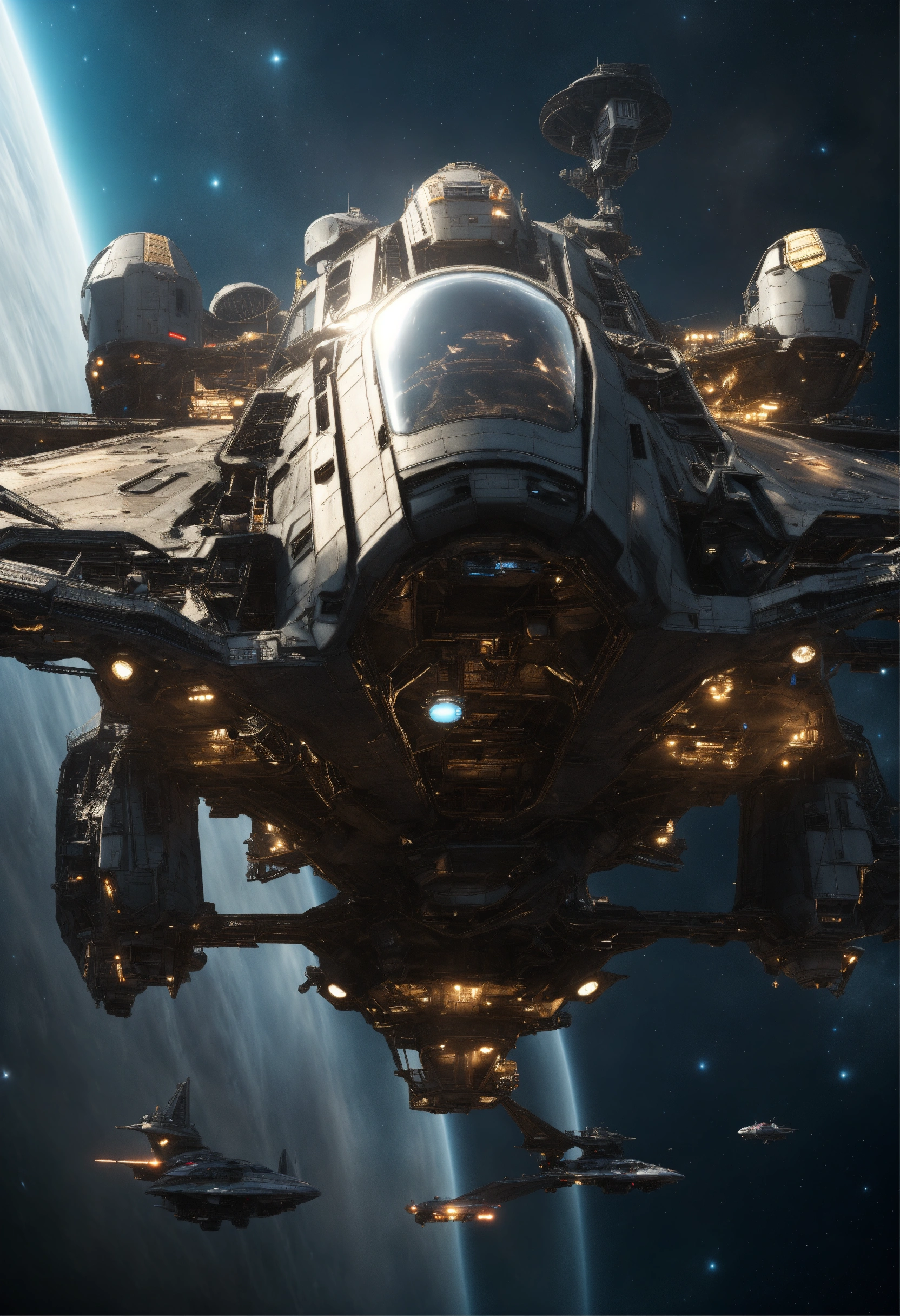 Lexica - Futuristic starship ,hyper realistic, detailed render ...