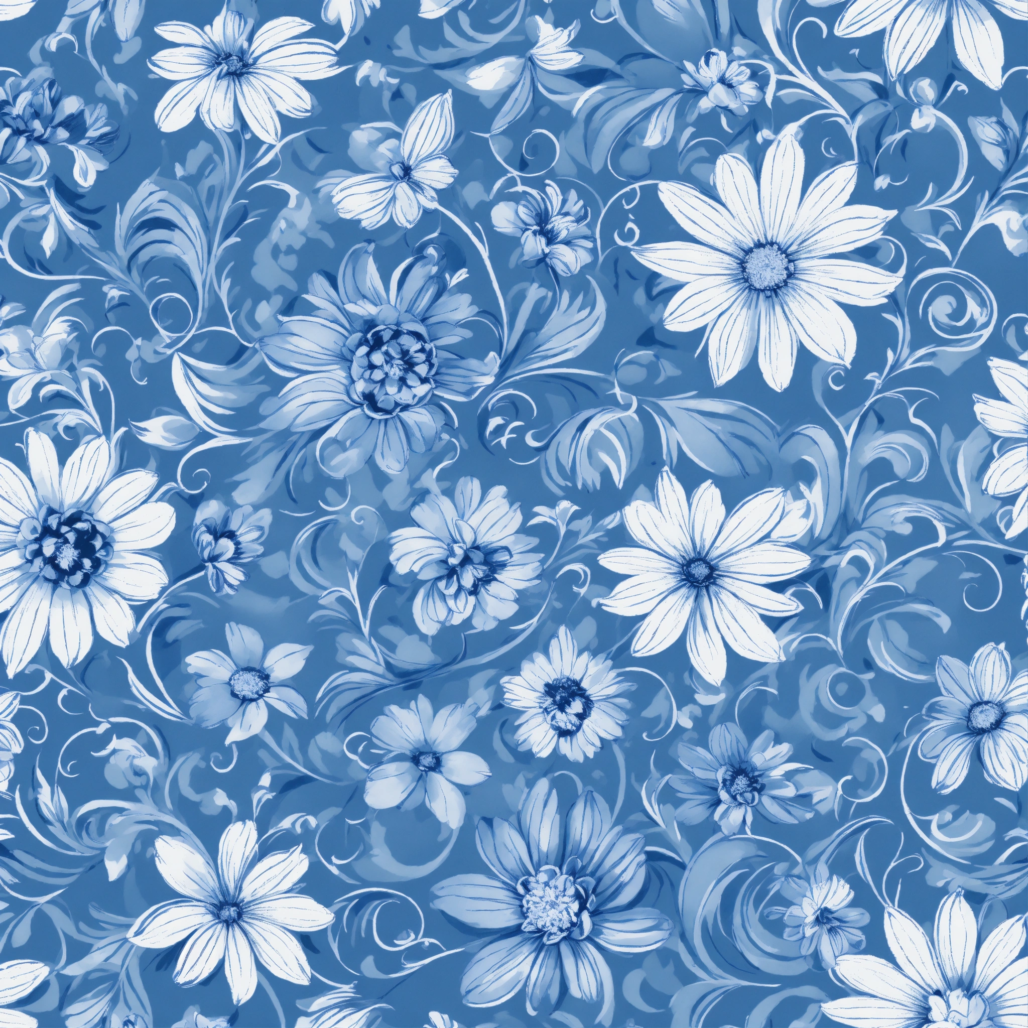 Lexica - Imagine a diagonal scrolly pattern with pretty blue and white ...