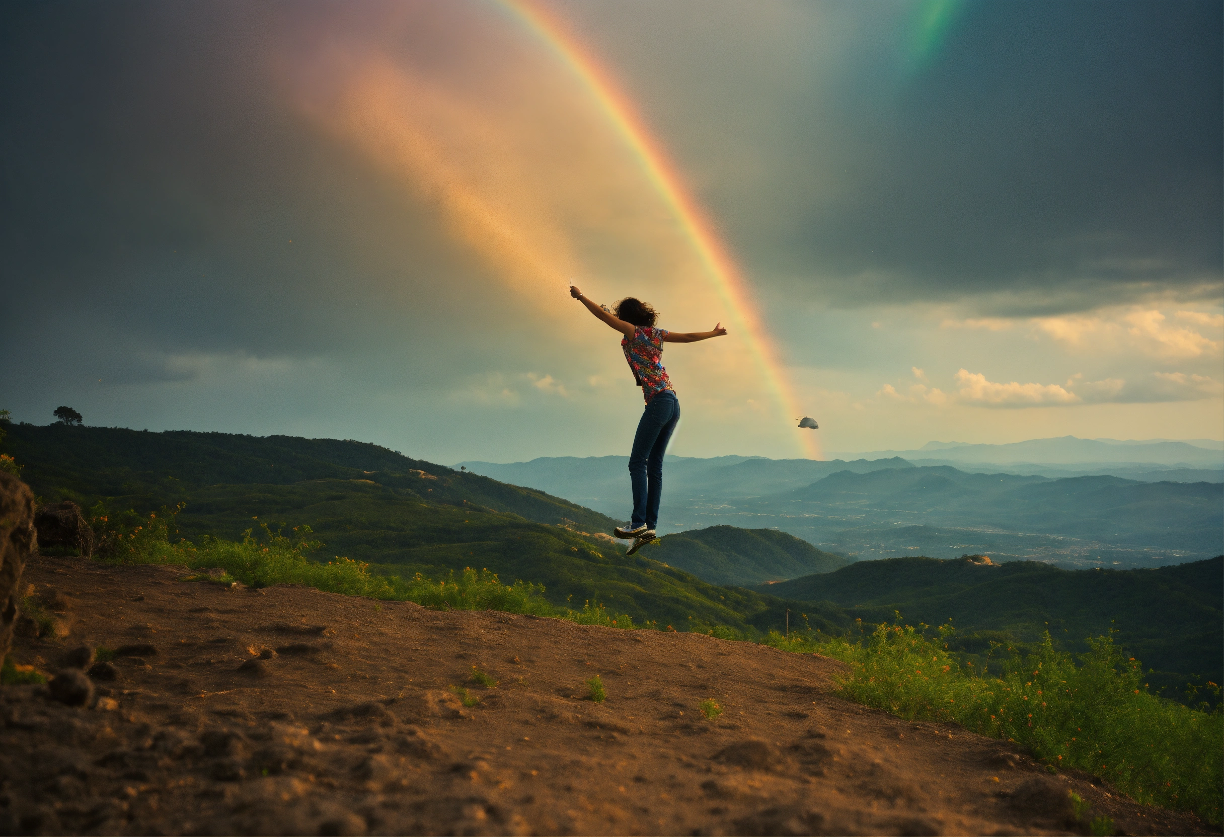 Lexica - A person is expressing freedom