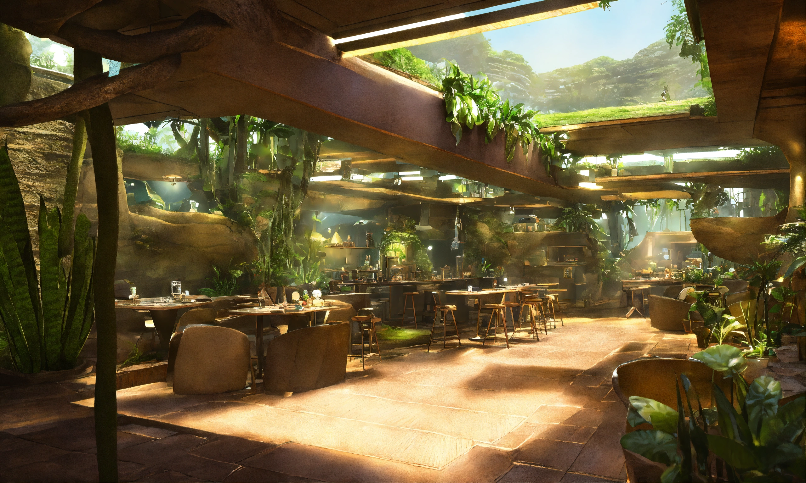 Lexica - Reptile and pet cafe, sectioned off into jungle section and ...