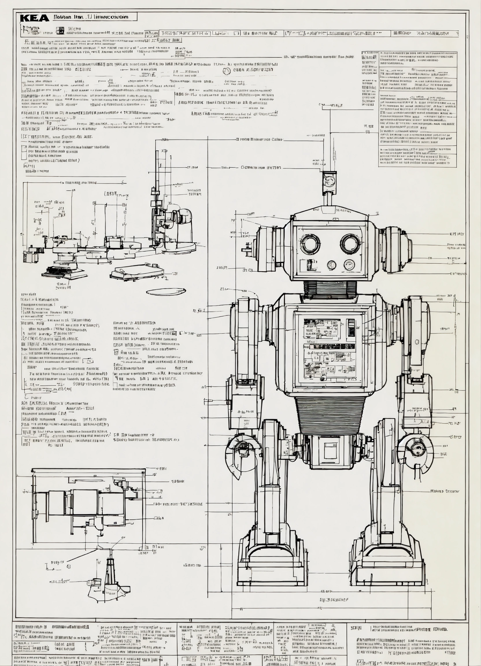 Lexica - Ikea instruction schematics for assembling a robot, detailed ...