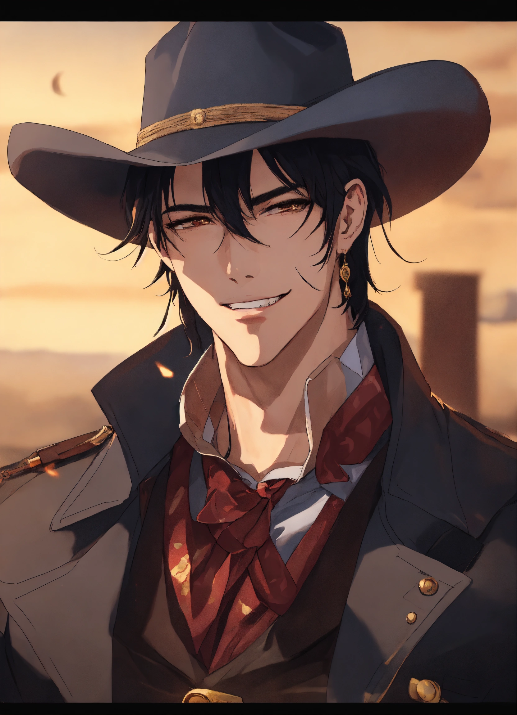 Lexica - Handsome male, wild west, portrait, trending pixiv fanboxe, 4k ...