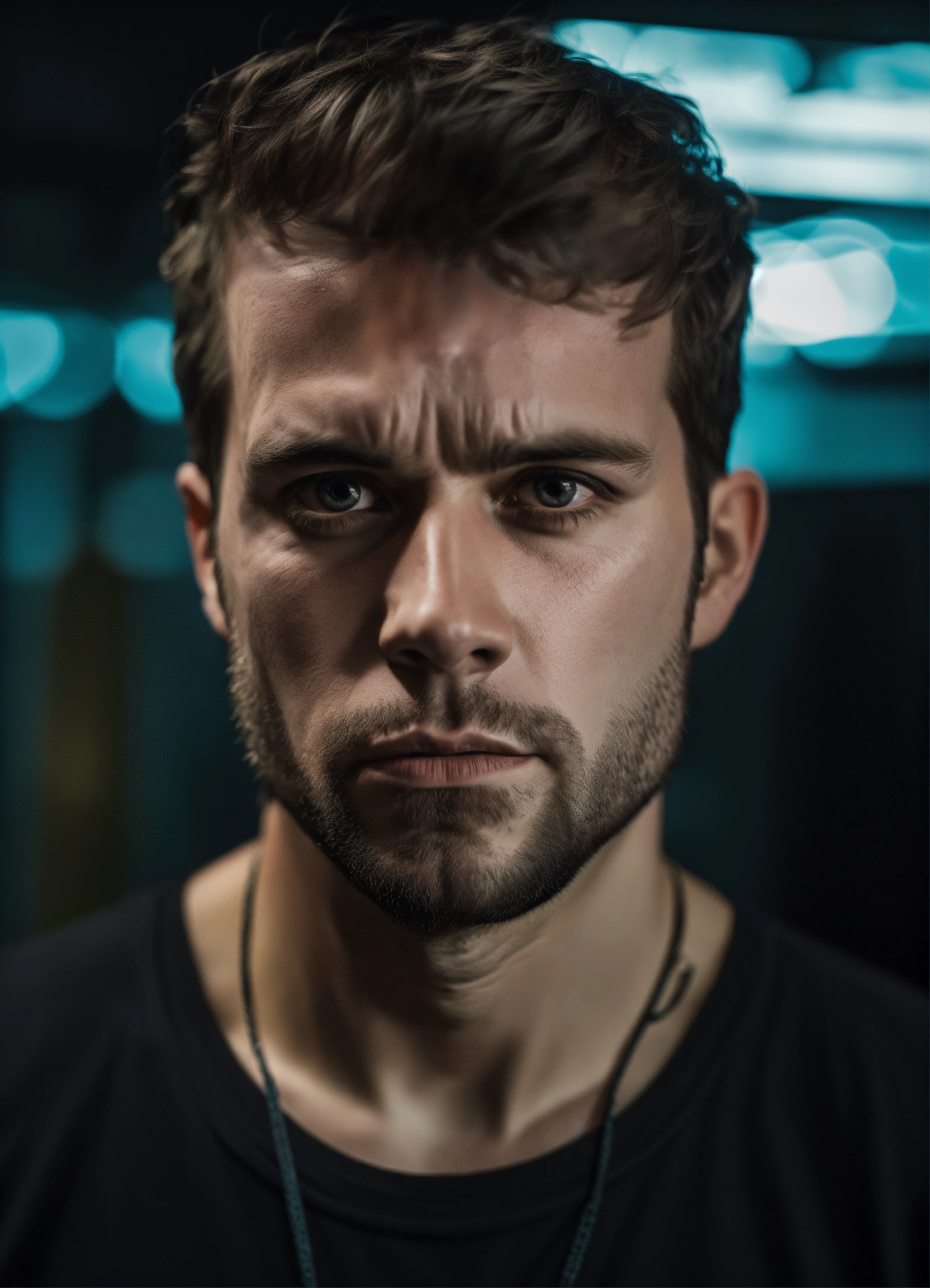 Lexica - A photograph of a white menacing 30-year-old man, with a ...