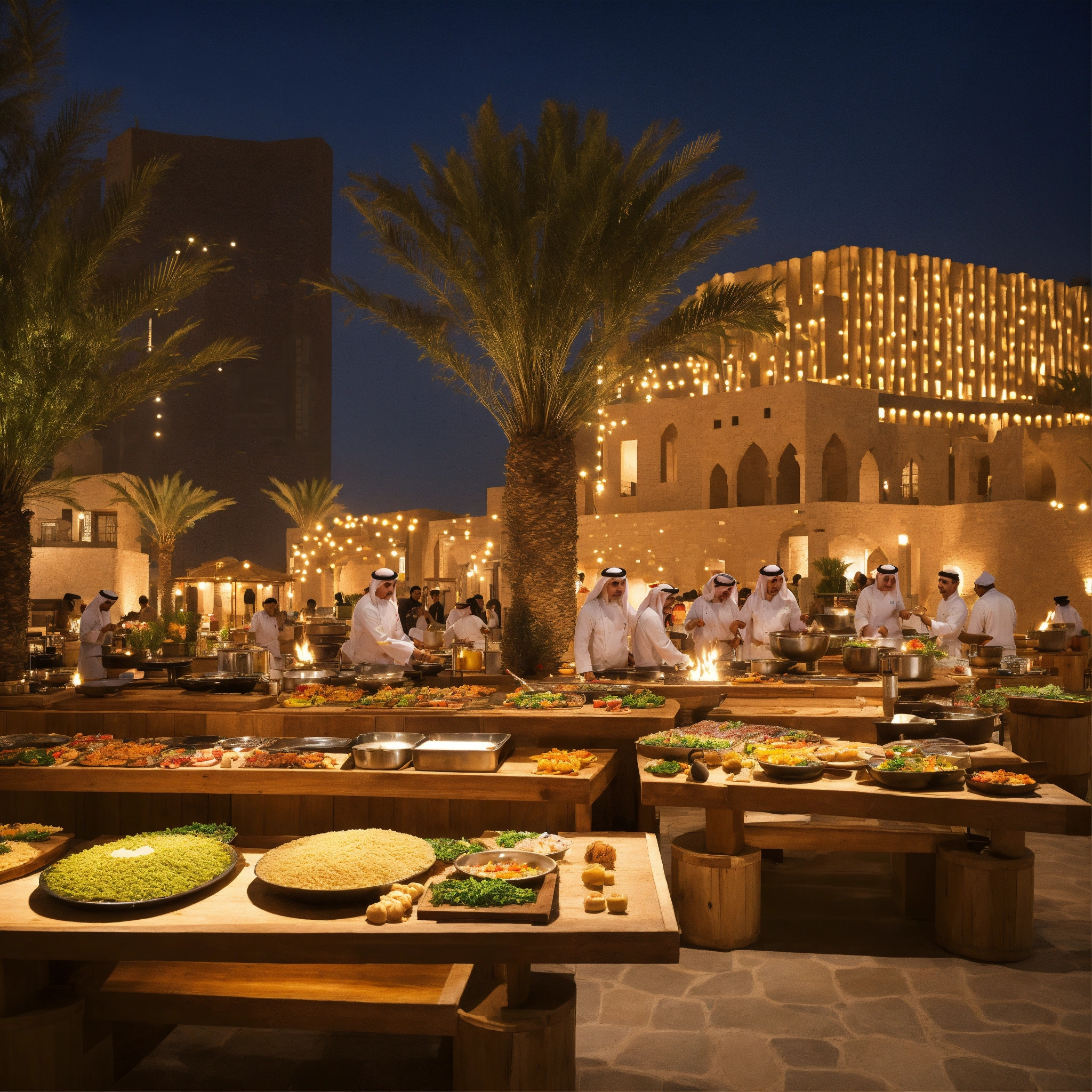 Lexica - Visualize a vibrant scene at the 'Taste of Bahrain' Food ...