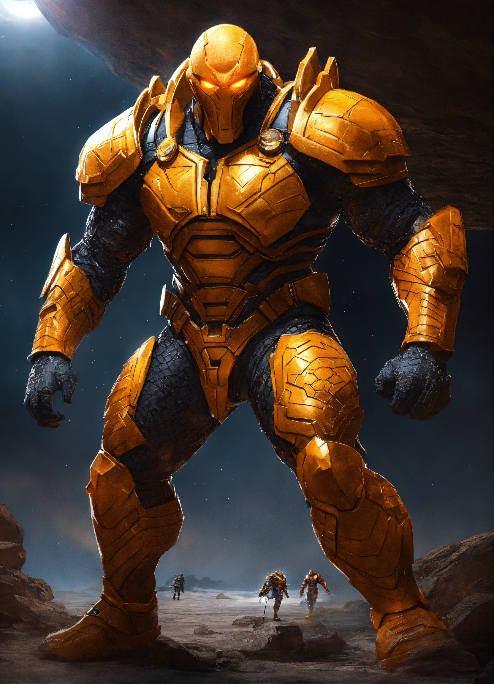 Lexica - Glowing yellow eyes, marvel, highly detailed, gladiator belt ...