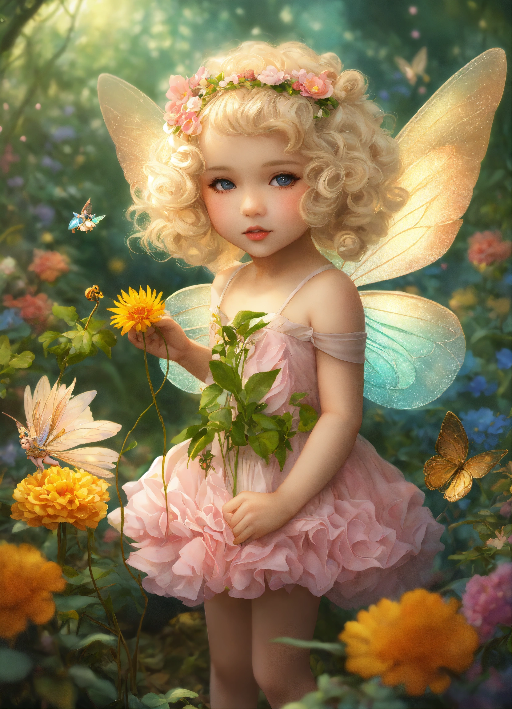 Lexica - Portrait and shot full body of a very cute glad fairy chibi ...