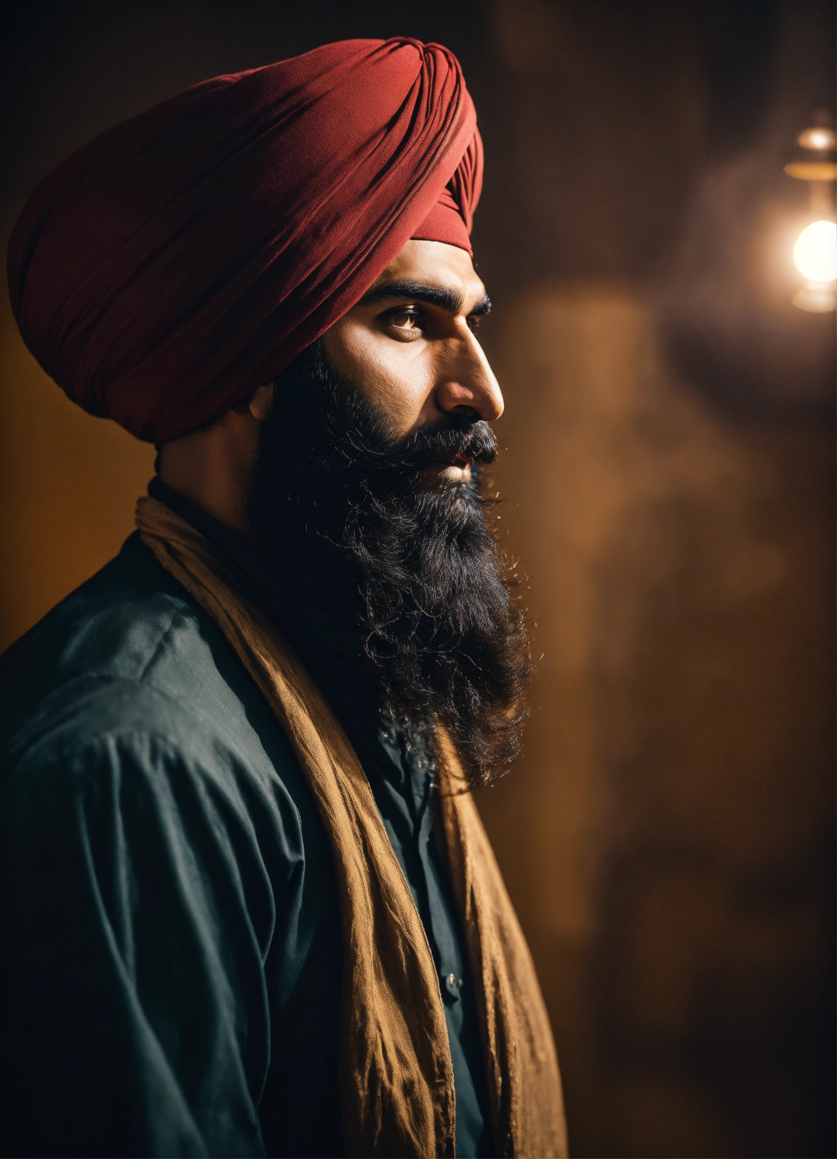 Lexica - A punjabi man with long beard in mid early 40s wearing a ...