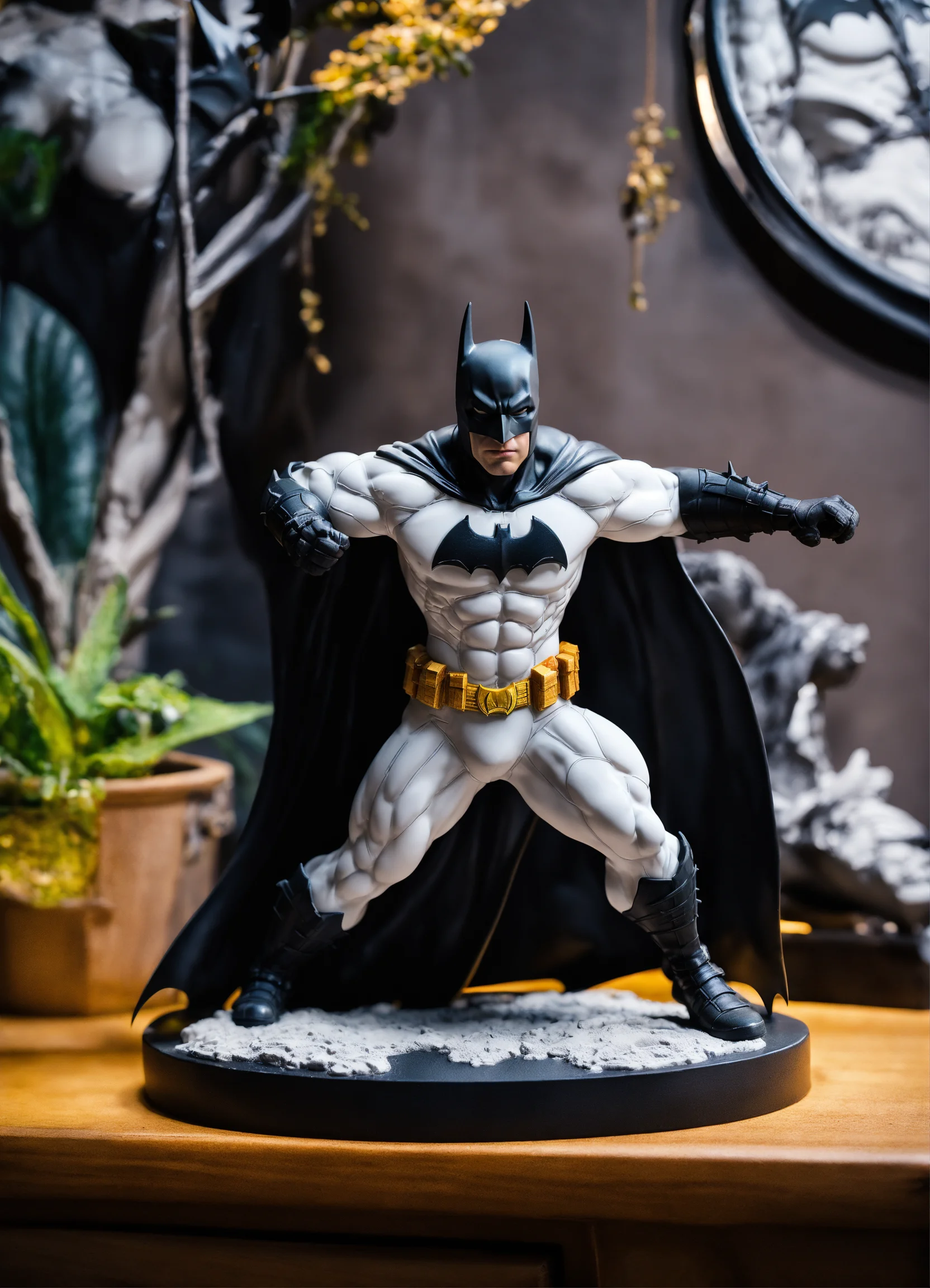 Lexica - White ceramic batman statue