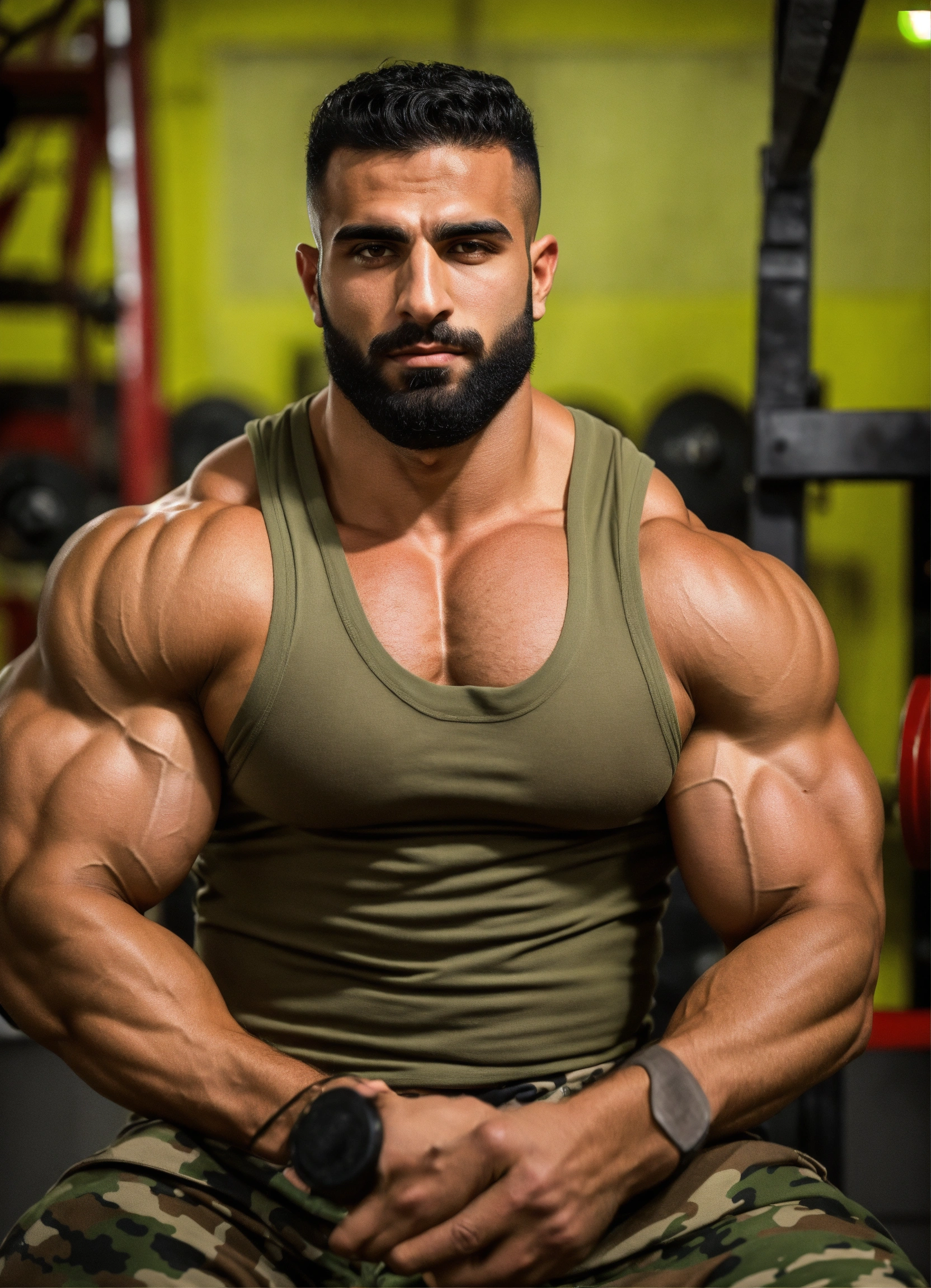 Lexica - 30-year-old Lebanese man with big muscles, big bodybuilder ...