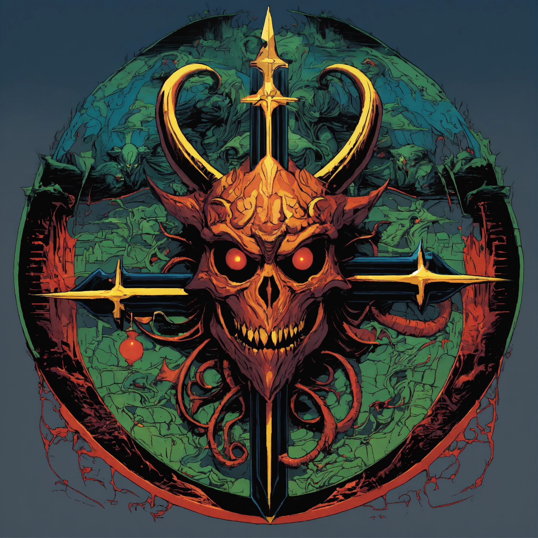 Lexica - Monster Cross-Over, logo design by Philippe Caza