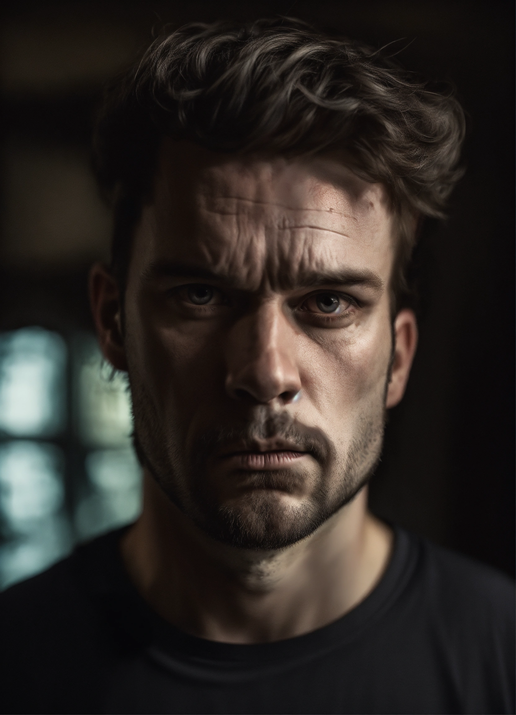 Lexica - A photograph of a white menacing 30-year-old man, with a ...