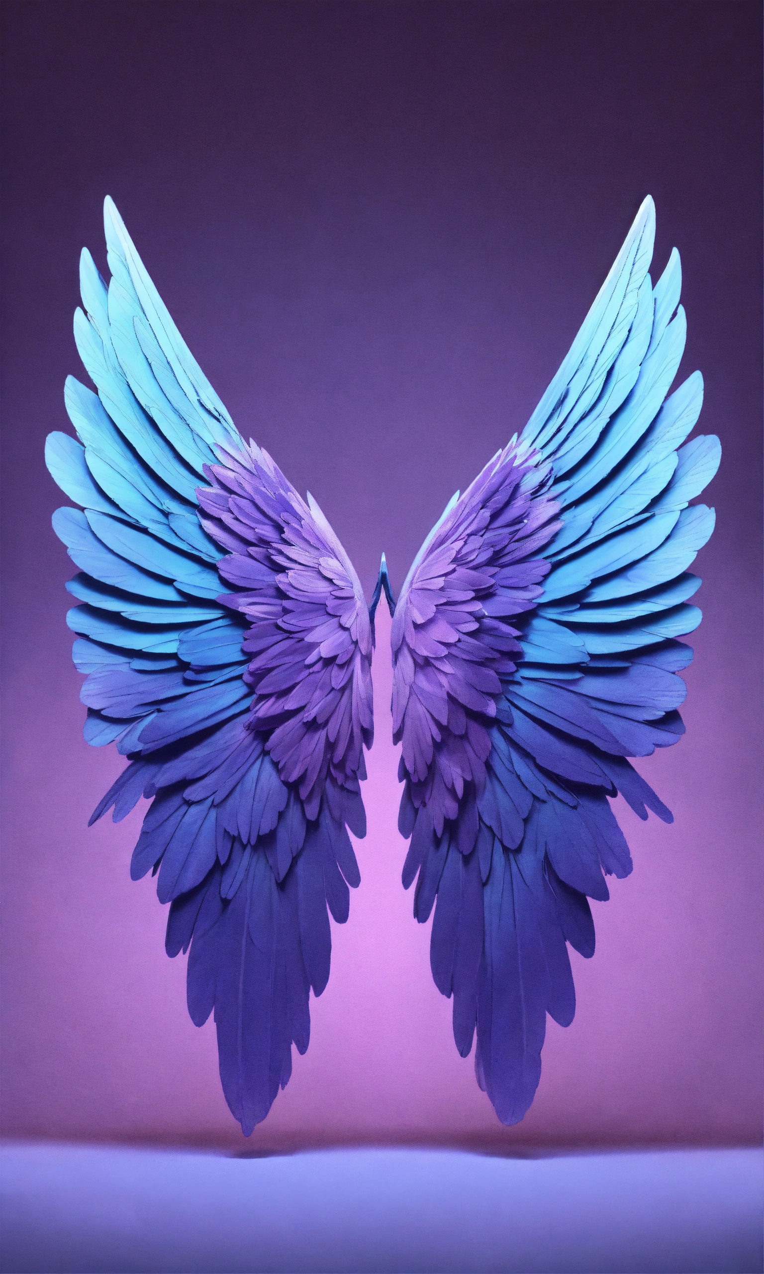 Lexica - Beautiful and perfect small angel wings of violet color with ...