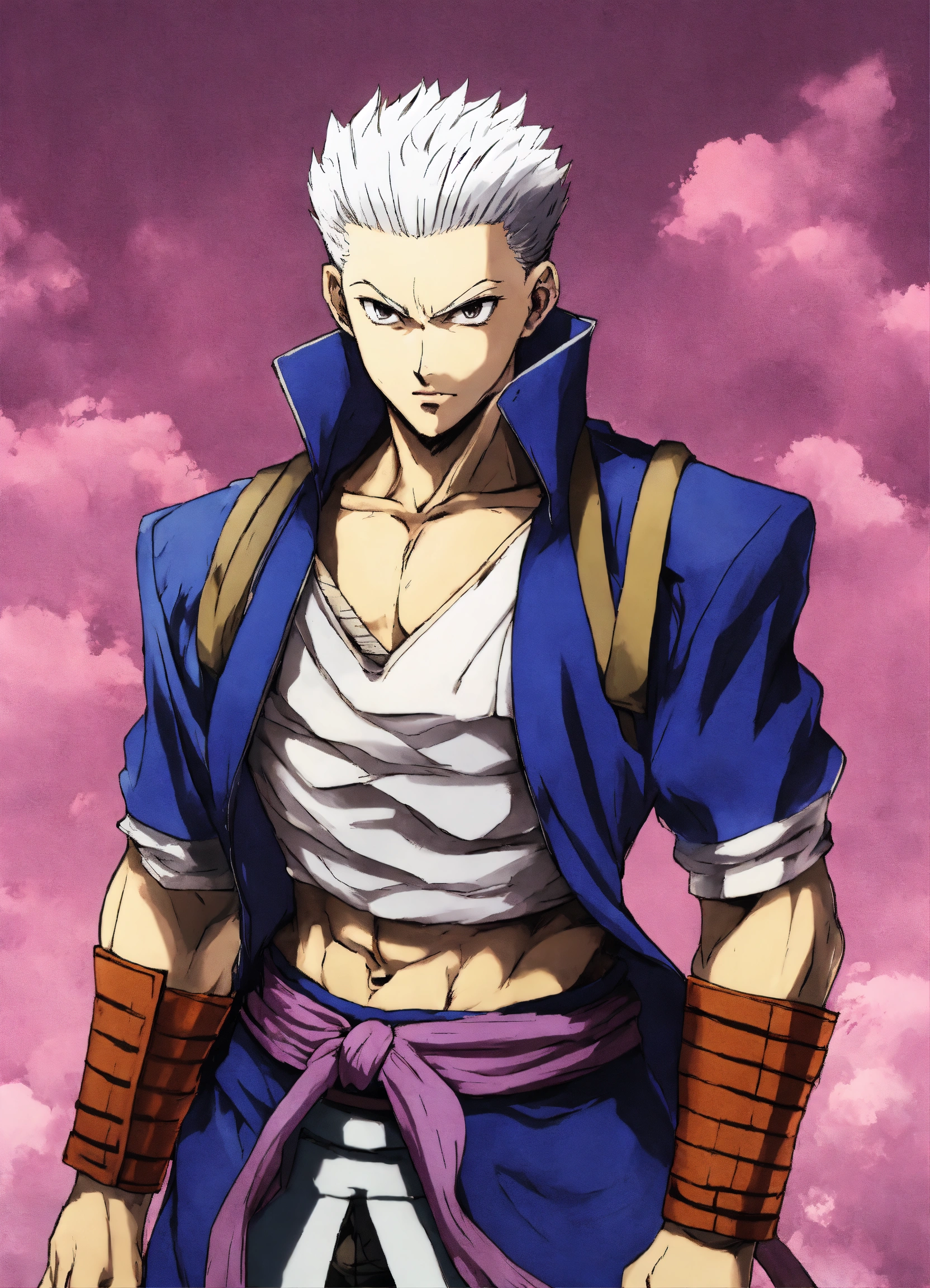 Lexica - Old manga style fighter in hunter x Hunter style