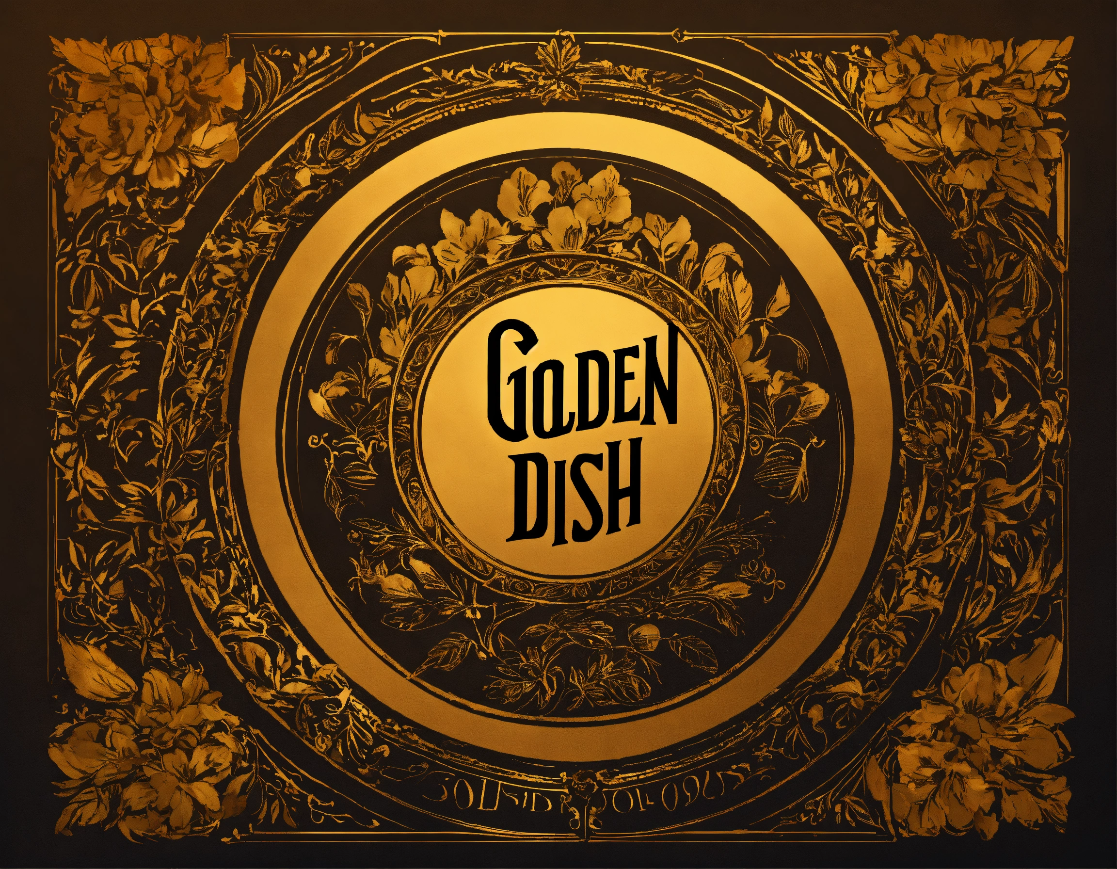 Lexica - Logo for a restaurant 'Golden Dish'