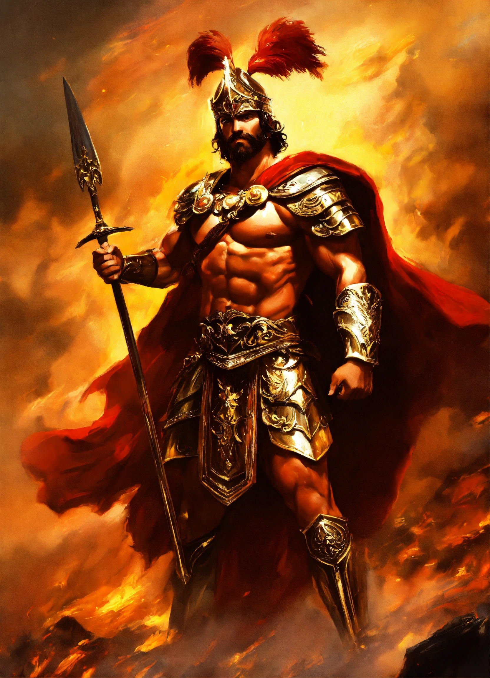 Lexica - The greek god ares, acting like a coward, silly, impressionist ...