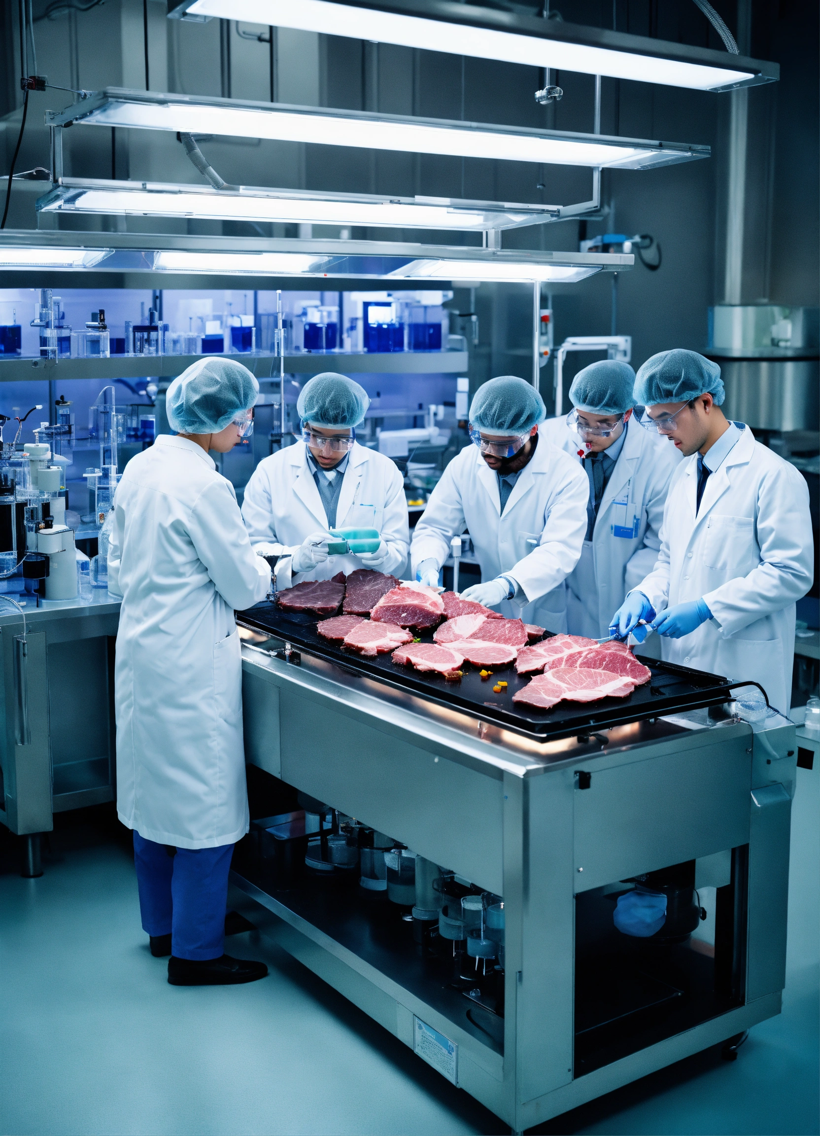 Lexica - Group of diverse scientists wearing lab coats working on a ...